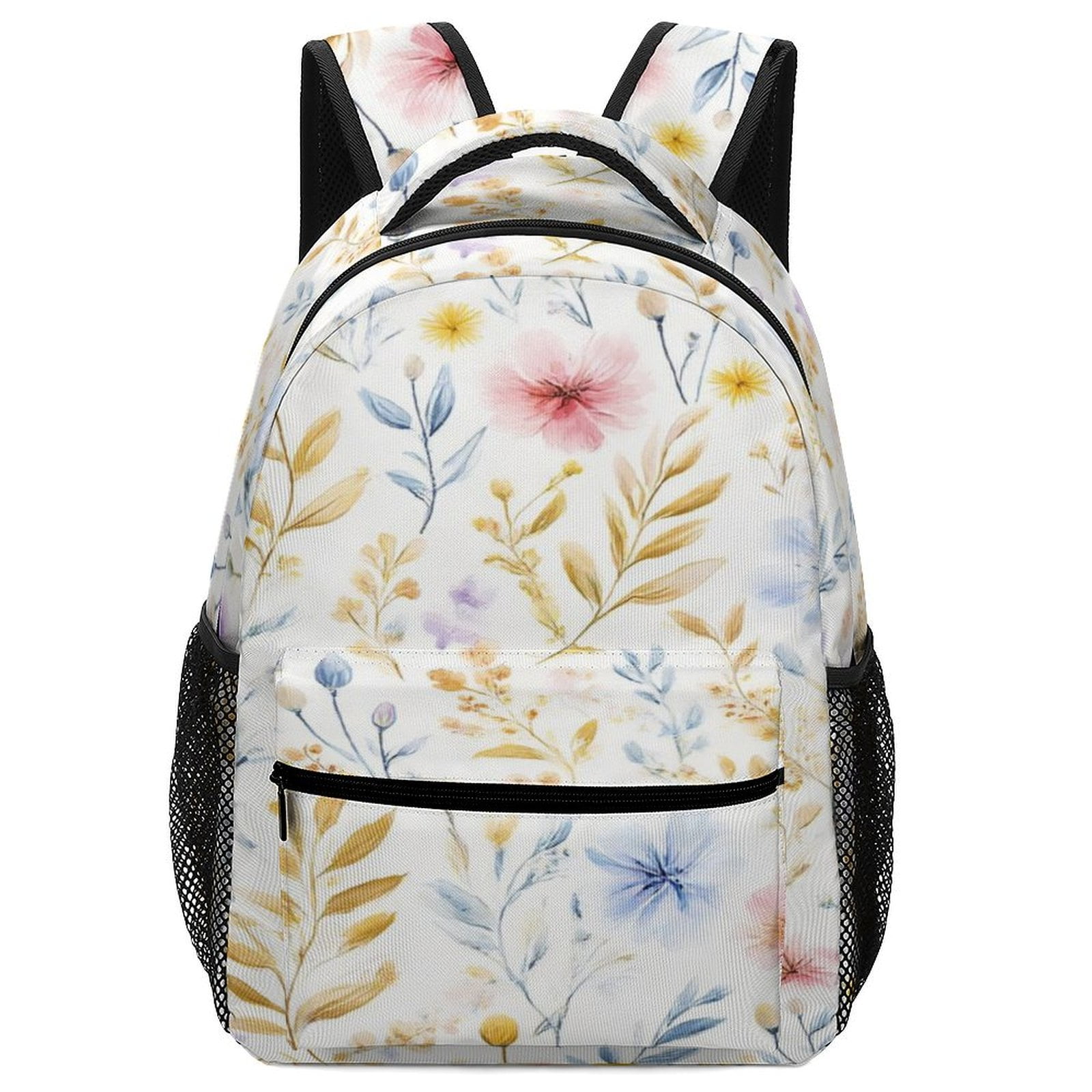 Watercolor Floral Pattern(1)_1 Backpack Men Women Teenage Daypack ...