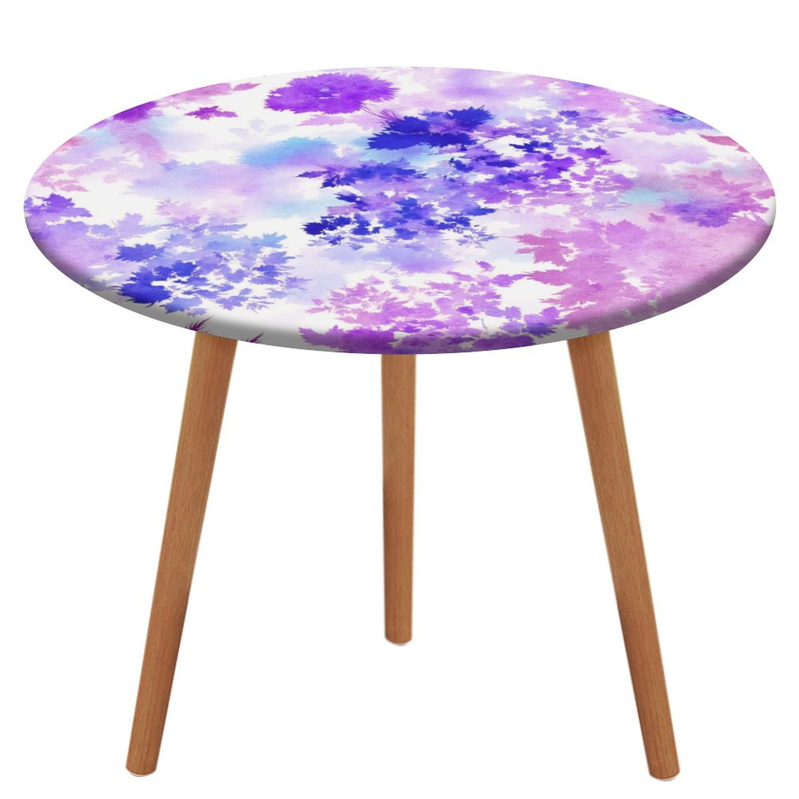 Watercolor Floral Pattern Pattern Round Tablecloth Waterproof Elastic ...