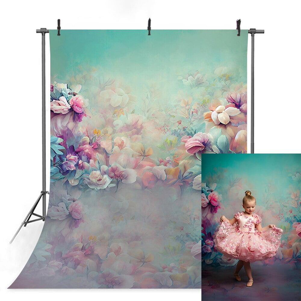 Watercolor Flower Backdrops Portrait Photography Girls Pregnant Woman ...