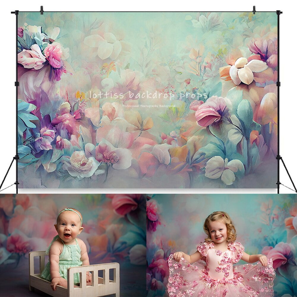 Watercolor Flower Backdrops Portrait Photography Girls Pregnant Woman ...
