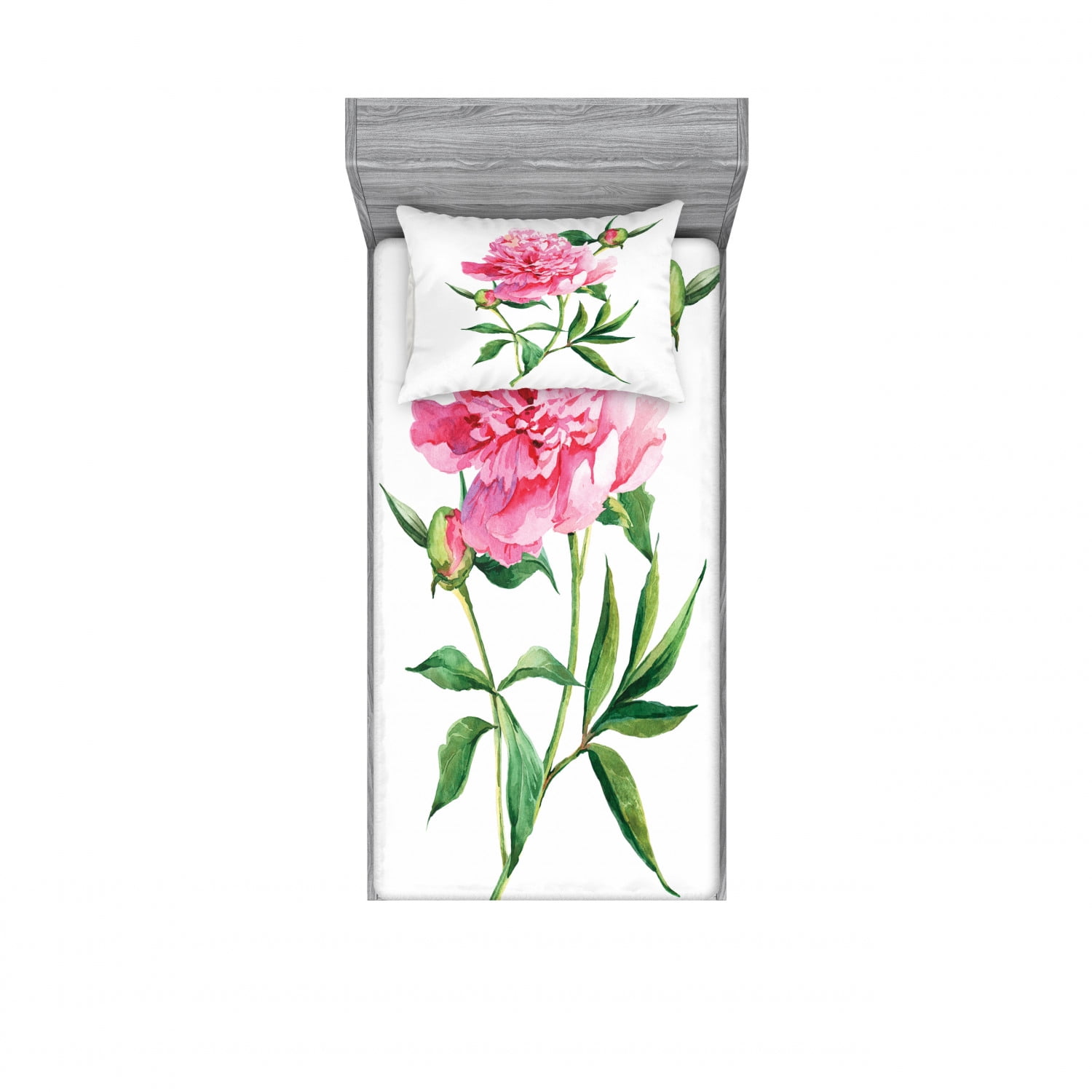 Watercolor Flower Bedding Set with Sheet & Covers, Vintage Peony ...