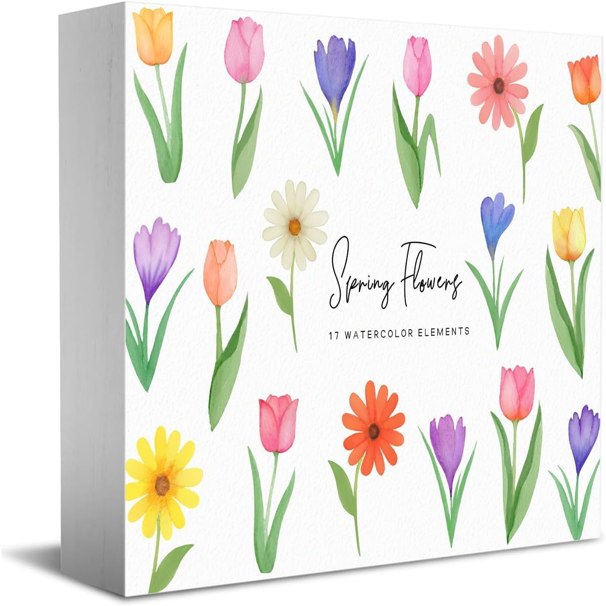 Watercolor Flower Botanical Rustic Happy Spring Decorations Home Office ...