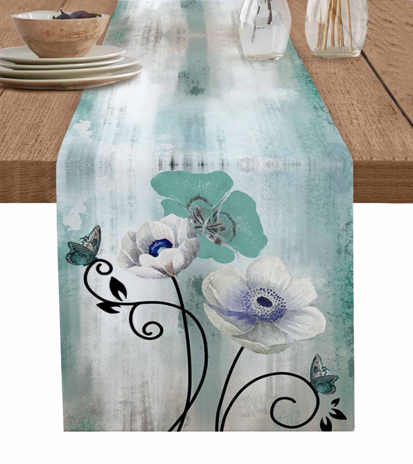 Watercolor Flower Butterfly Table Runner Luxury Wedding r Table Runner ...