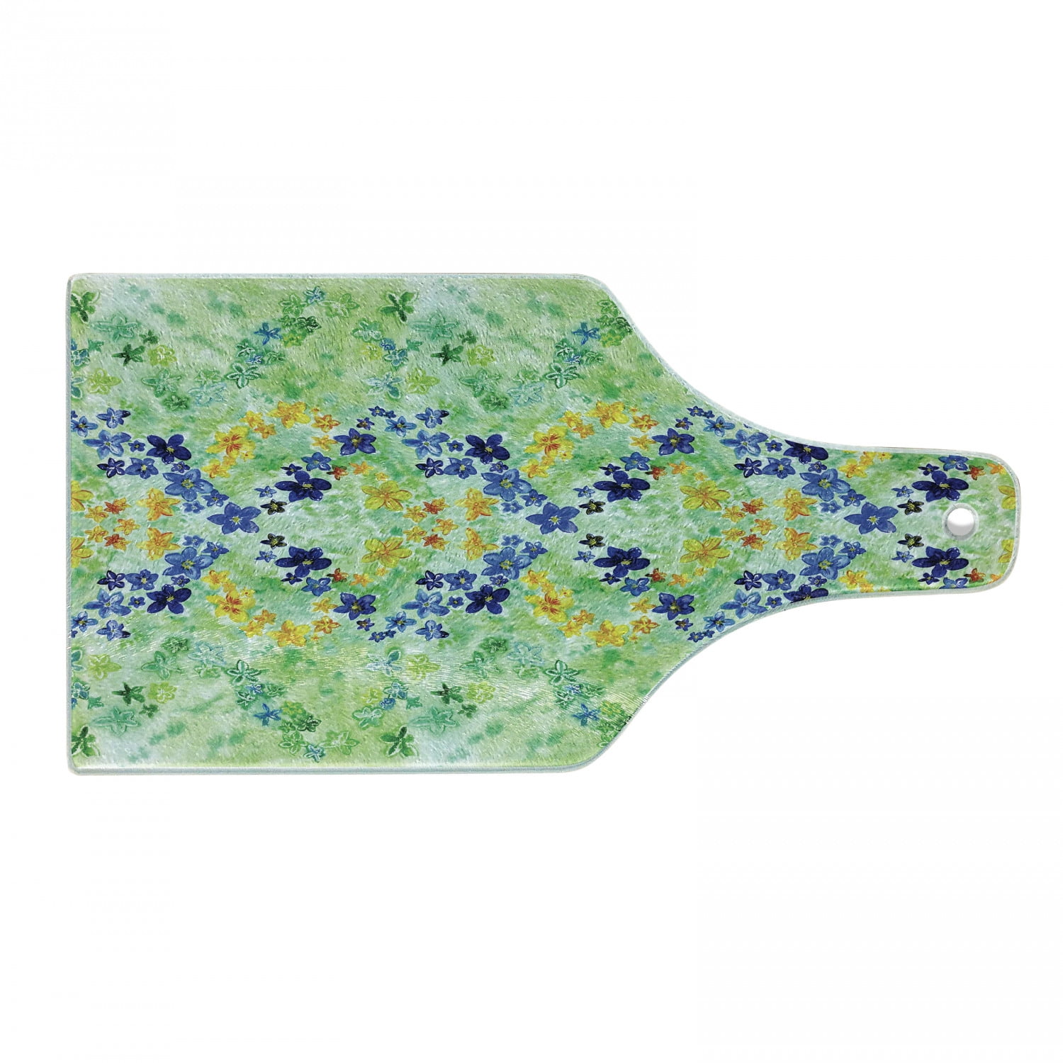 Watercolor Flower Cutting Board, Orderly Symmetric Interlace Japanese ...