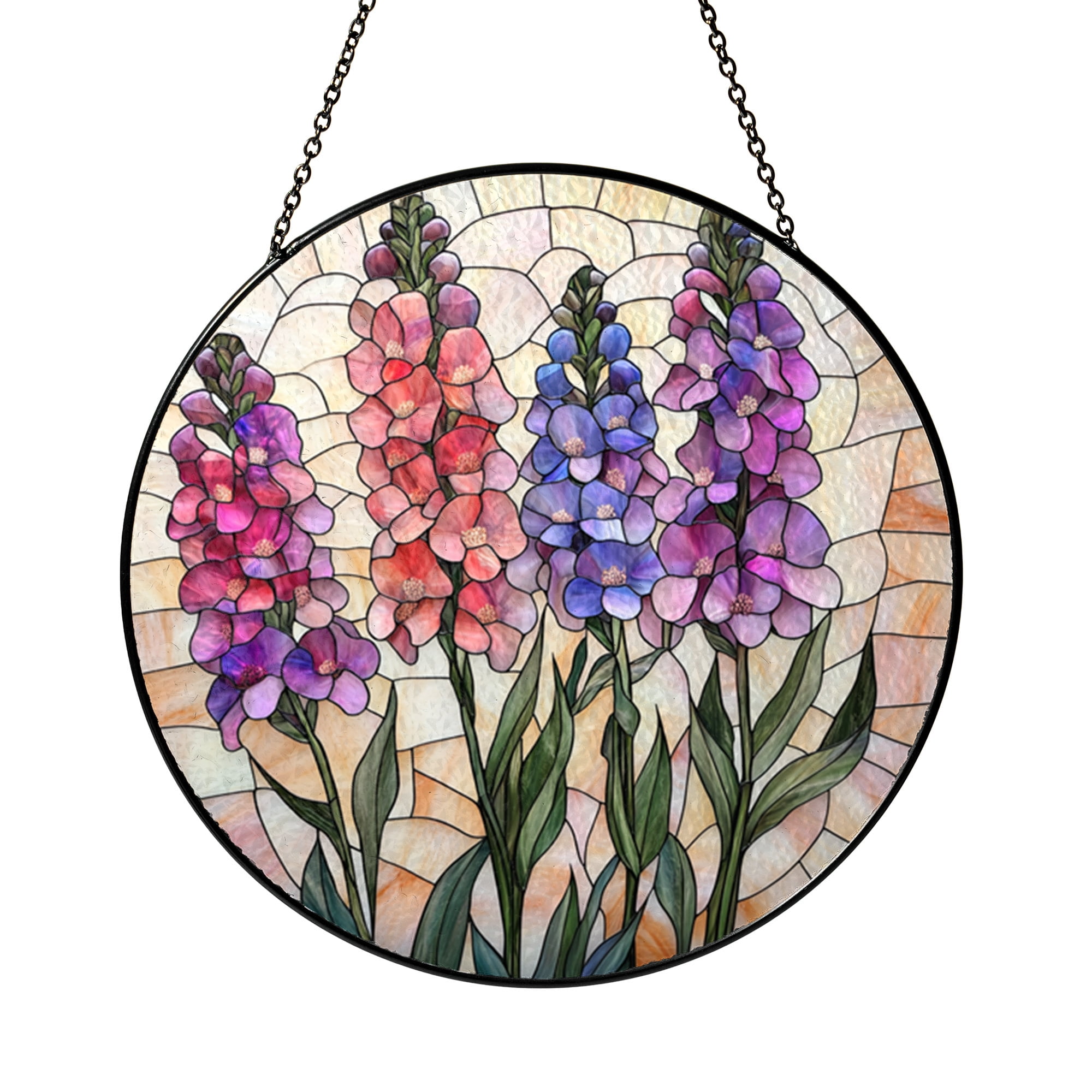 Watercolor Flower Field Stained Glass Style Suncatcher – Window Decor ...