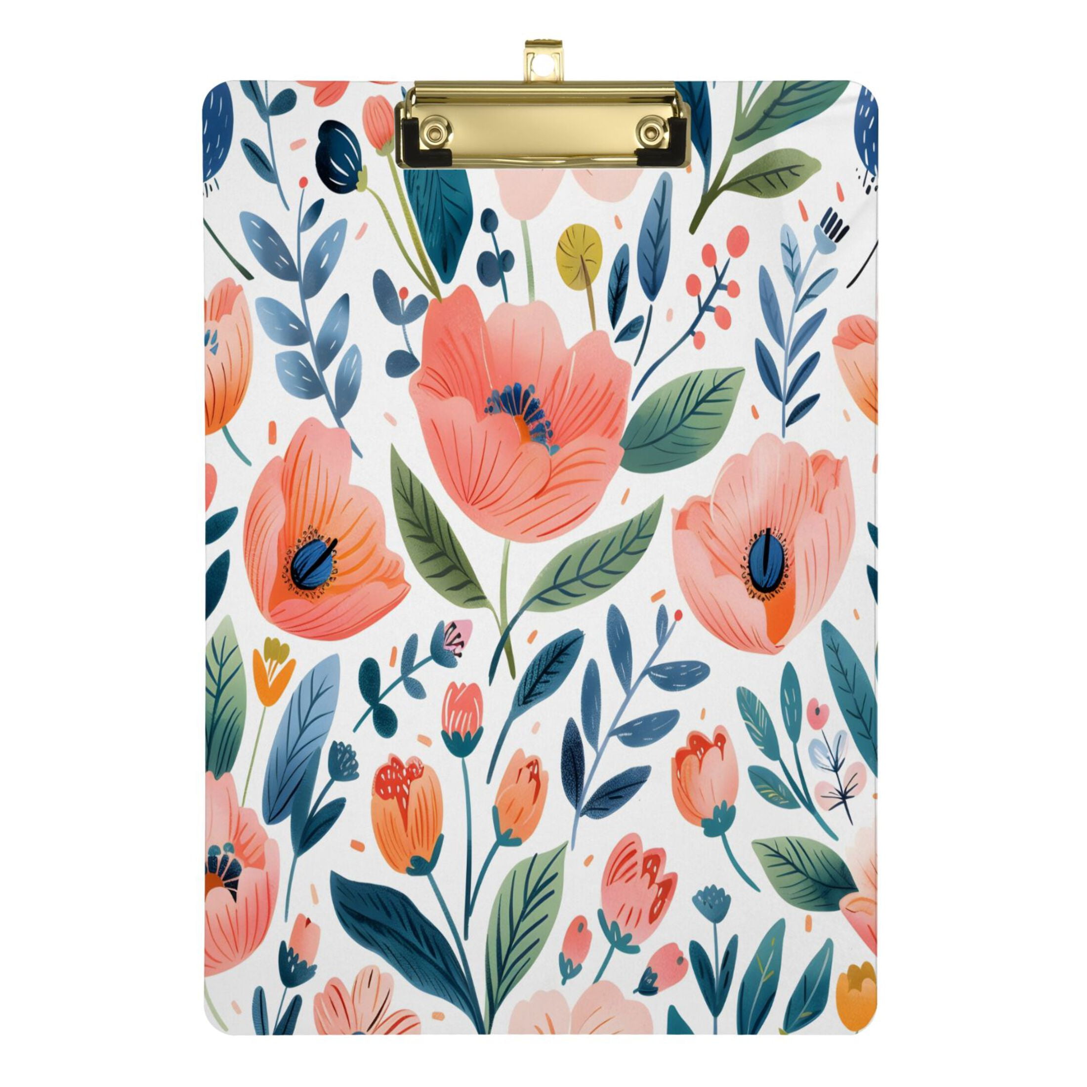 Watercolor Flower Leaf Acrylic Clipboards A4 Standard Letter Size ...