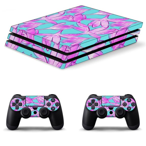 Watercolor Flower PS4/PS4 Pro/PS4 Slim Skin Sticker For Console And ...