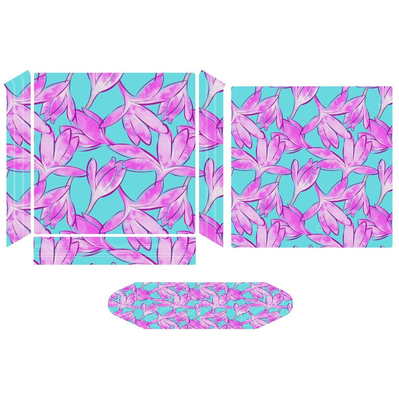 Watercolor Flower PS4 Pro/PS4 Slim Skin Sticker For Console And ...