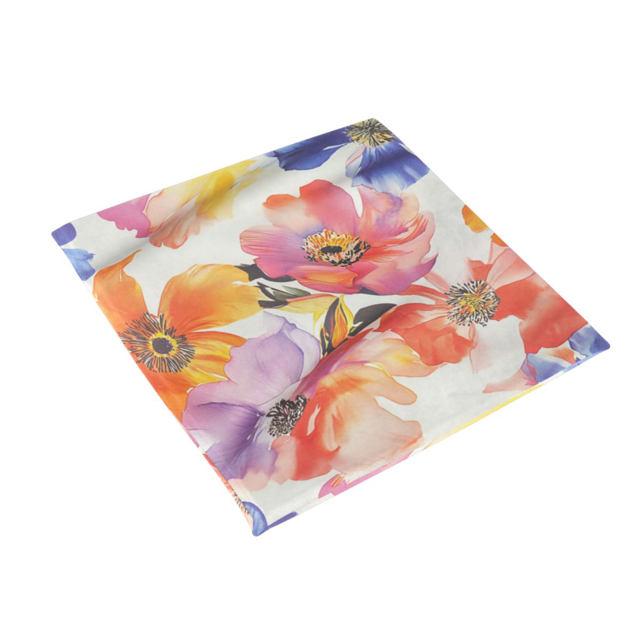 Watercolor Flower Painting Chair Cushion Cushion Memory Foam Filled ...