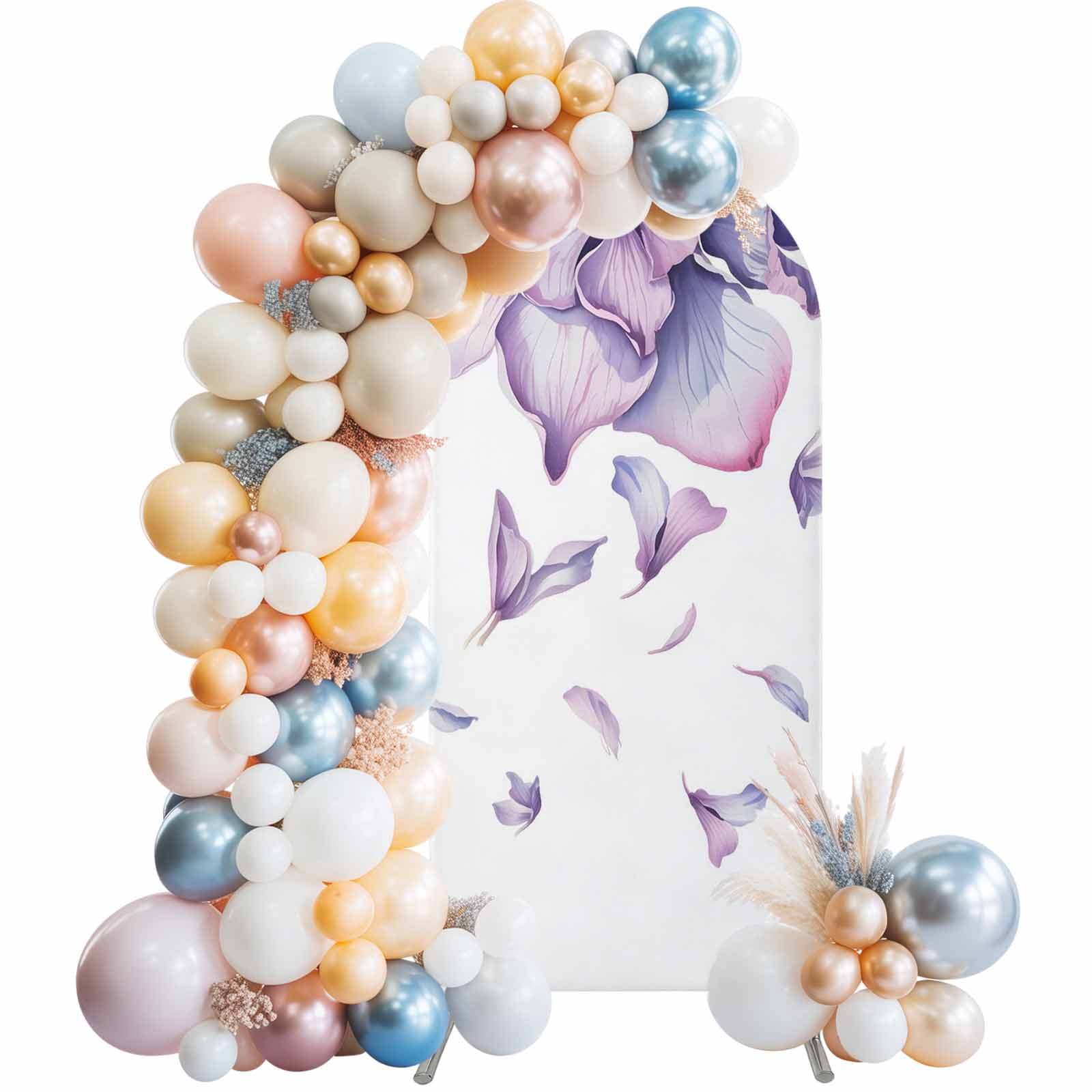 Watercolor Flowers Wedding Arch Backdrop Cover 6FT ,Spandex Fitted ...