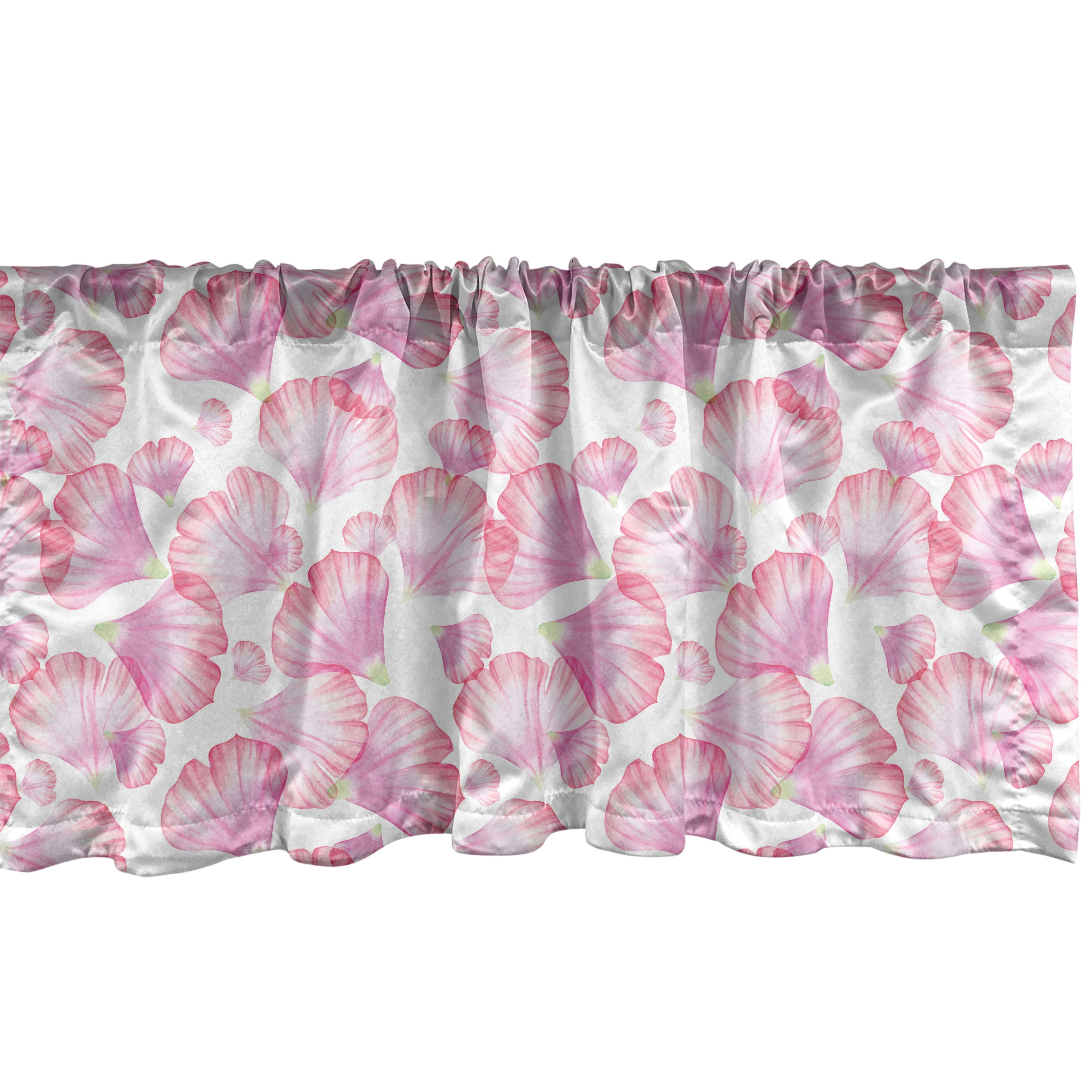Watercolor Flowers Window Valance Pack of 2, Pastel Petals Romantic ...