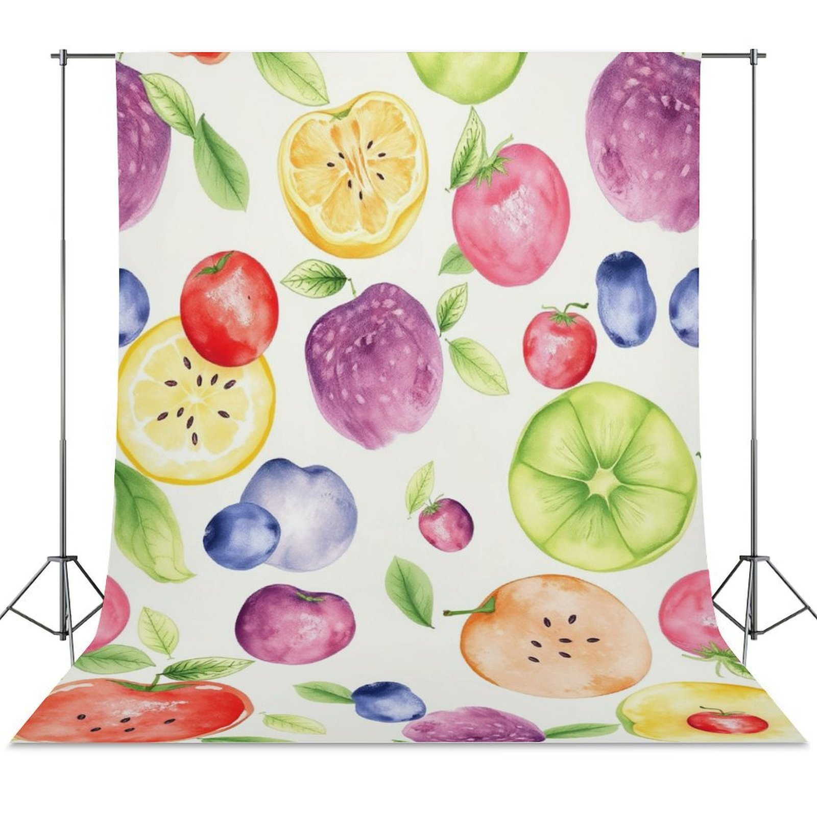 Watercolor Fruit Pattern Party Backdrop Birthday Decoration Backgrounds ...