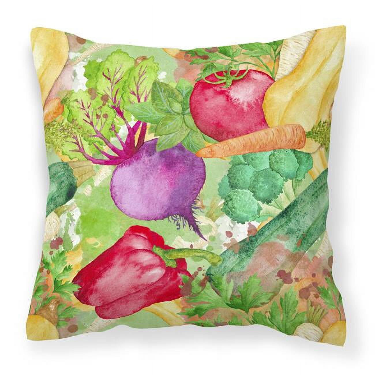Watercolor Fruits and Vegetables Art Canvas Fabric Decorative Pillow ...