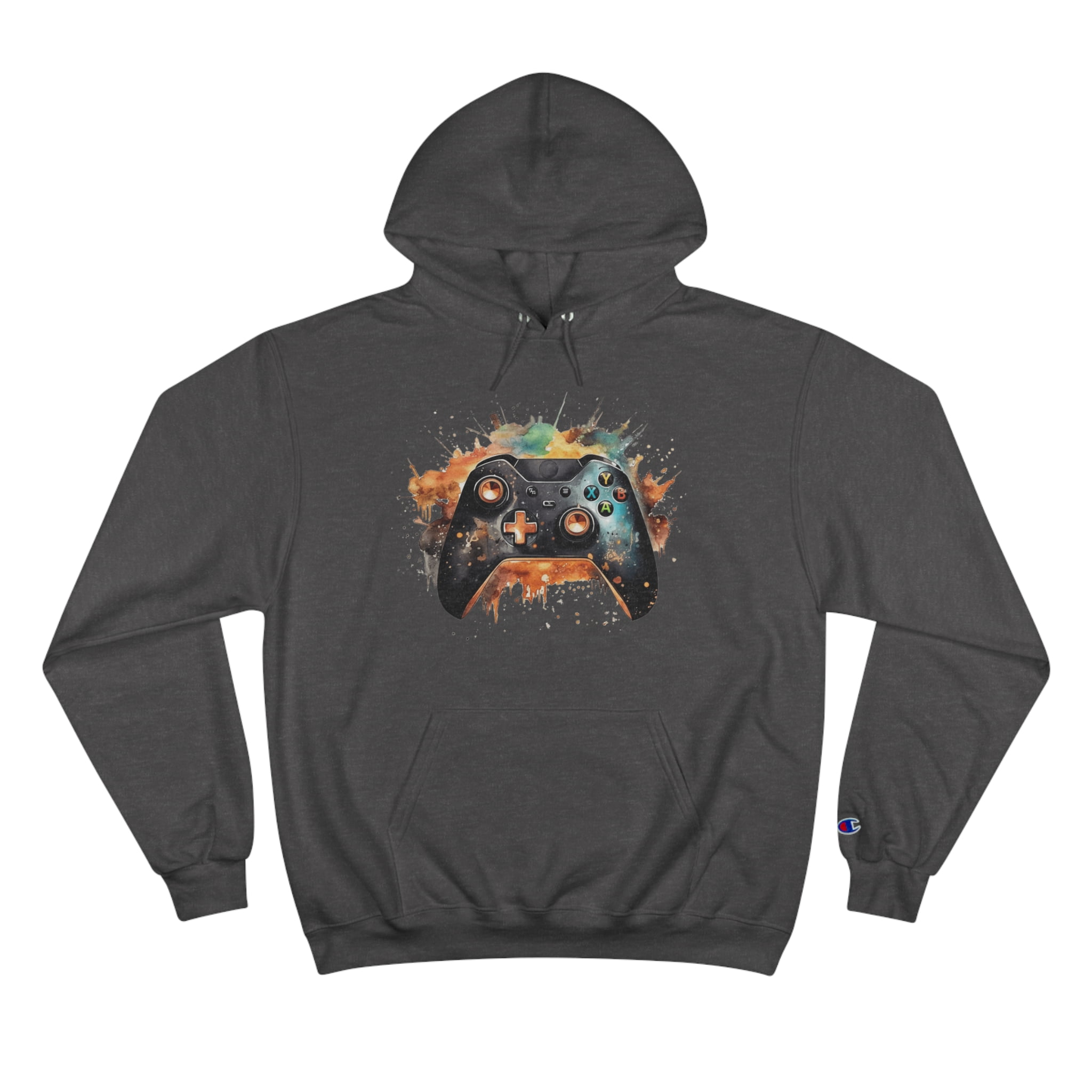 Watercolor Gaming Controller Champion Hoodie - Walmart.com