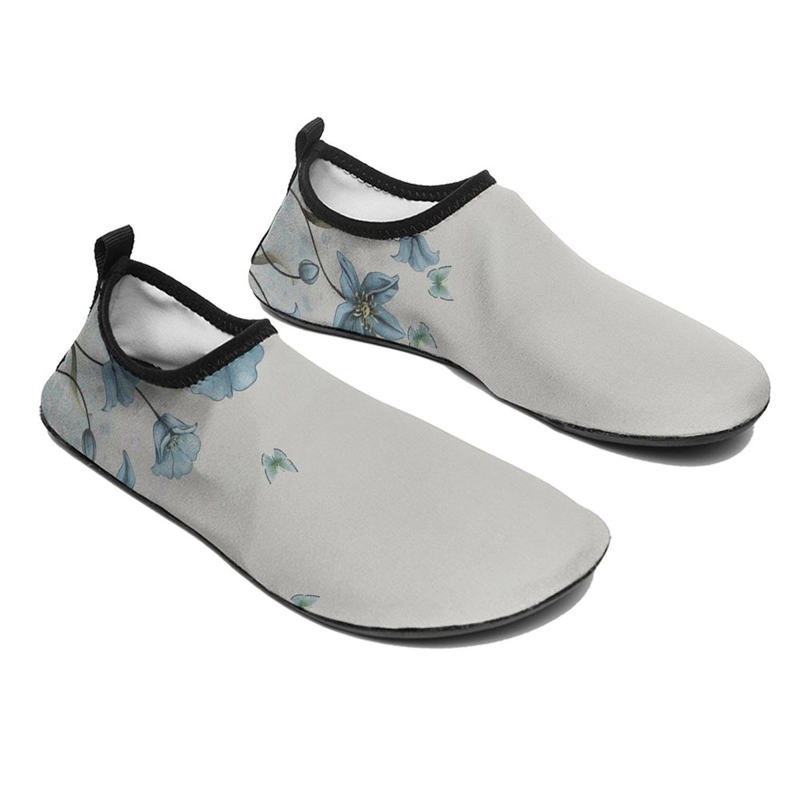 Watercolor Garden Flower Art Water Shoes Beach Slip-on Shoes for Men ...