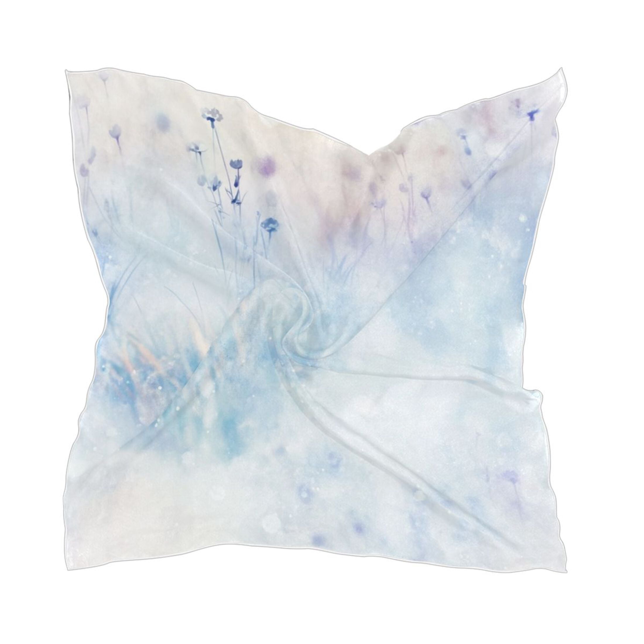 Watercolor Gentle Background Women's Fashion Soft Scarf Square Satin ...