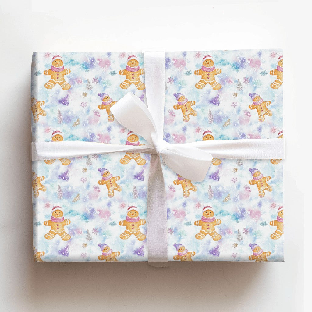Watercolor Gingerbread Men with Winter Hats and Scarves Christmas ...