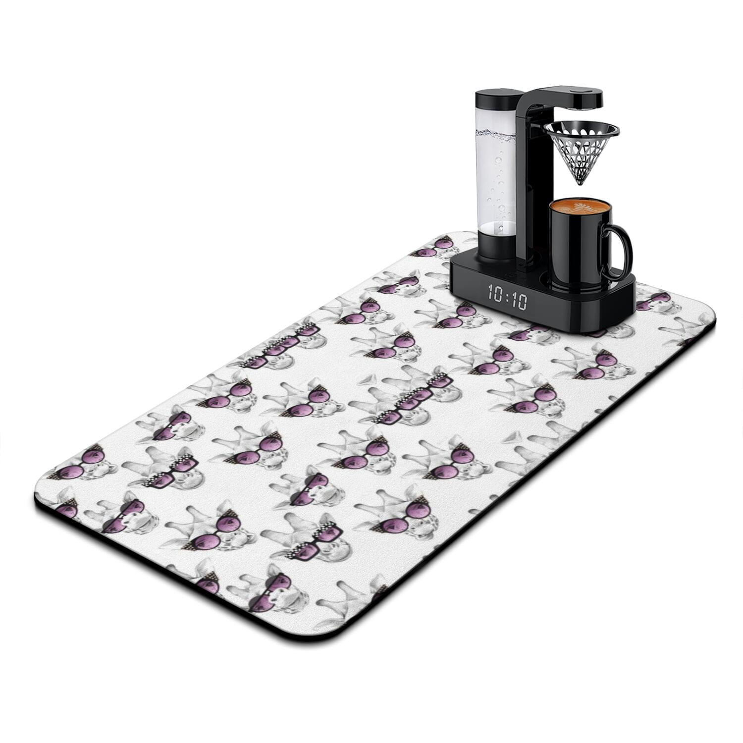 Watercolor Giraffe Coffee Station Mat 4-Layer Protective Pad for ...