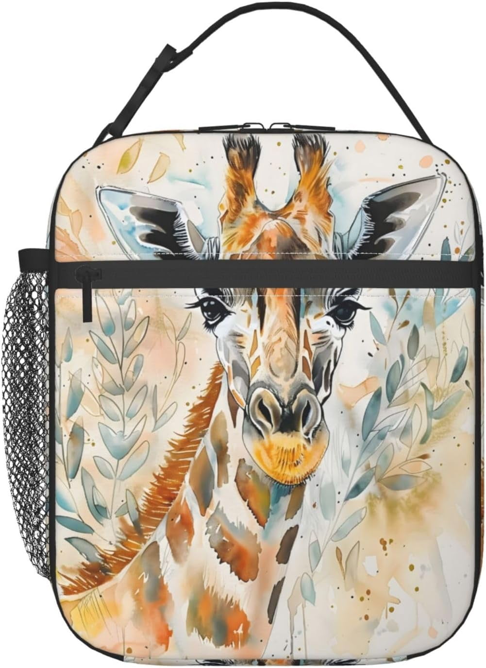 Watercolor Giraffe Lunch Box for Women Insulated Cooler Artistic ...