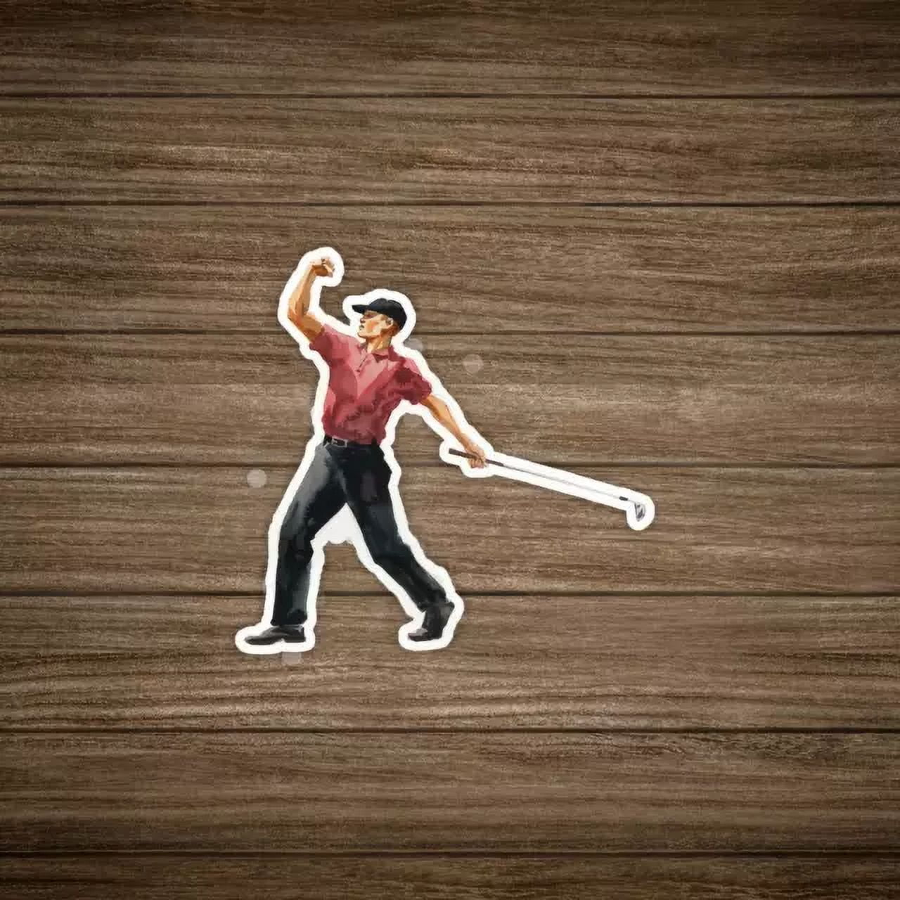 Watercolor Golf Swing Pose - Wall Decal Sticker Art For Sports Golf ...