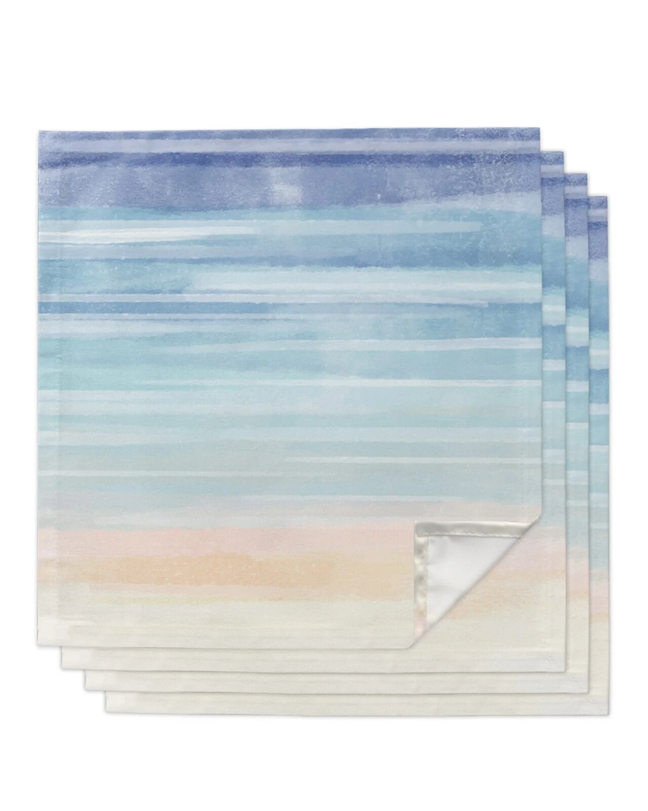 Watercolor Gradient Table Napkins Set Soft Handkerchief Wedding Banquet ...