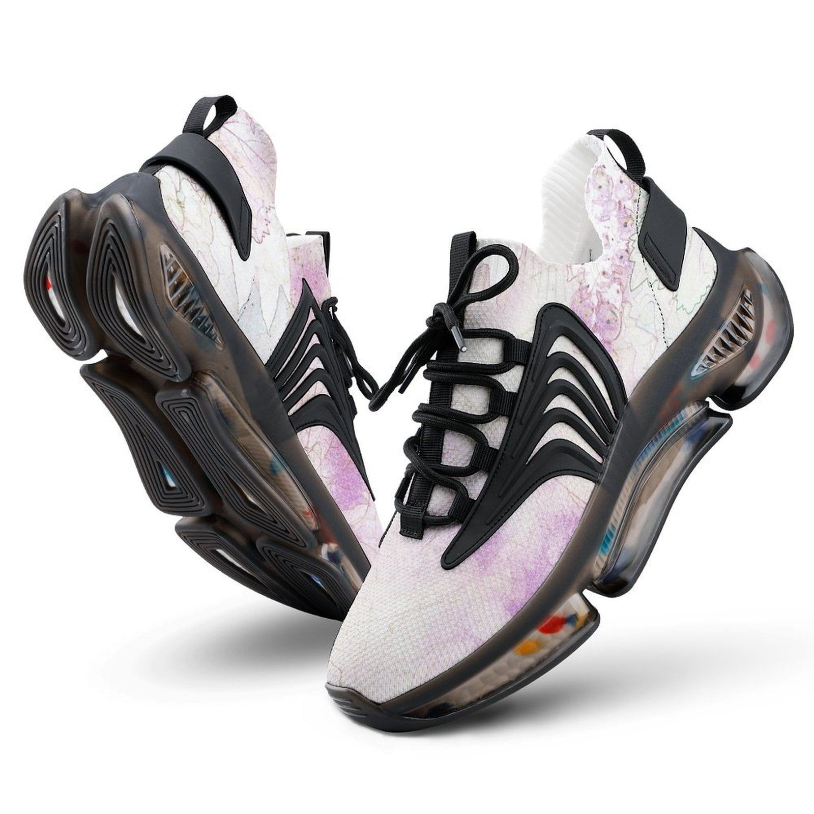 Watercolor Grape Leaves Walking Shoes for Men Woman Lightweight Tennis ...