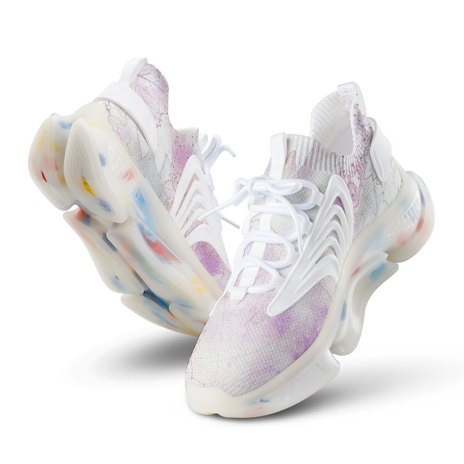 Watercolor Grape Leaves Walking Shoes for Men Woman Lightweight Tennis ...