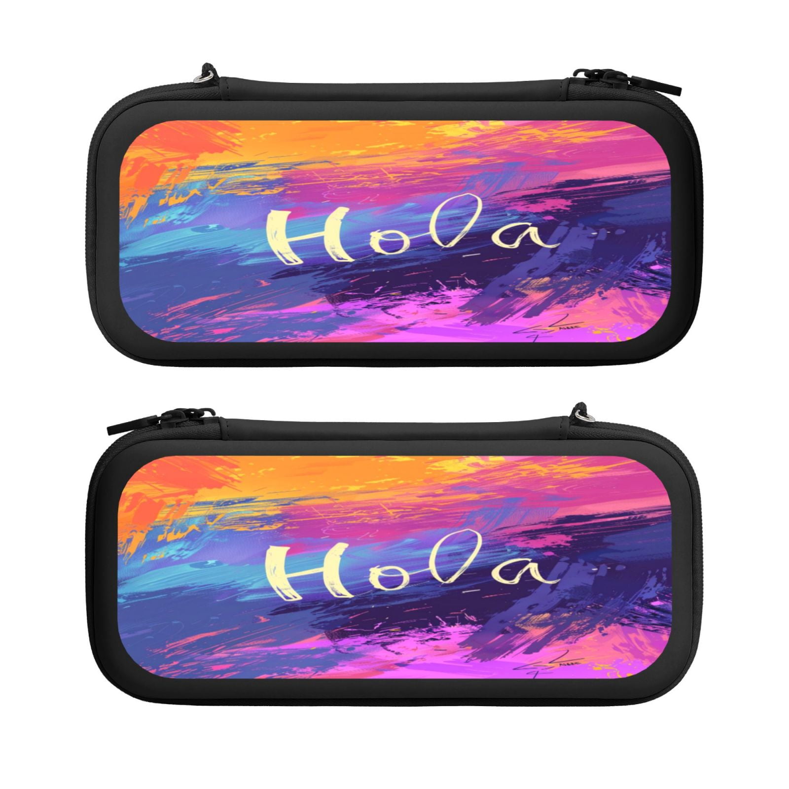 Watercolor Hand Painted Hola, Carrying Case For Nintendo Switch & OLED ...