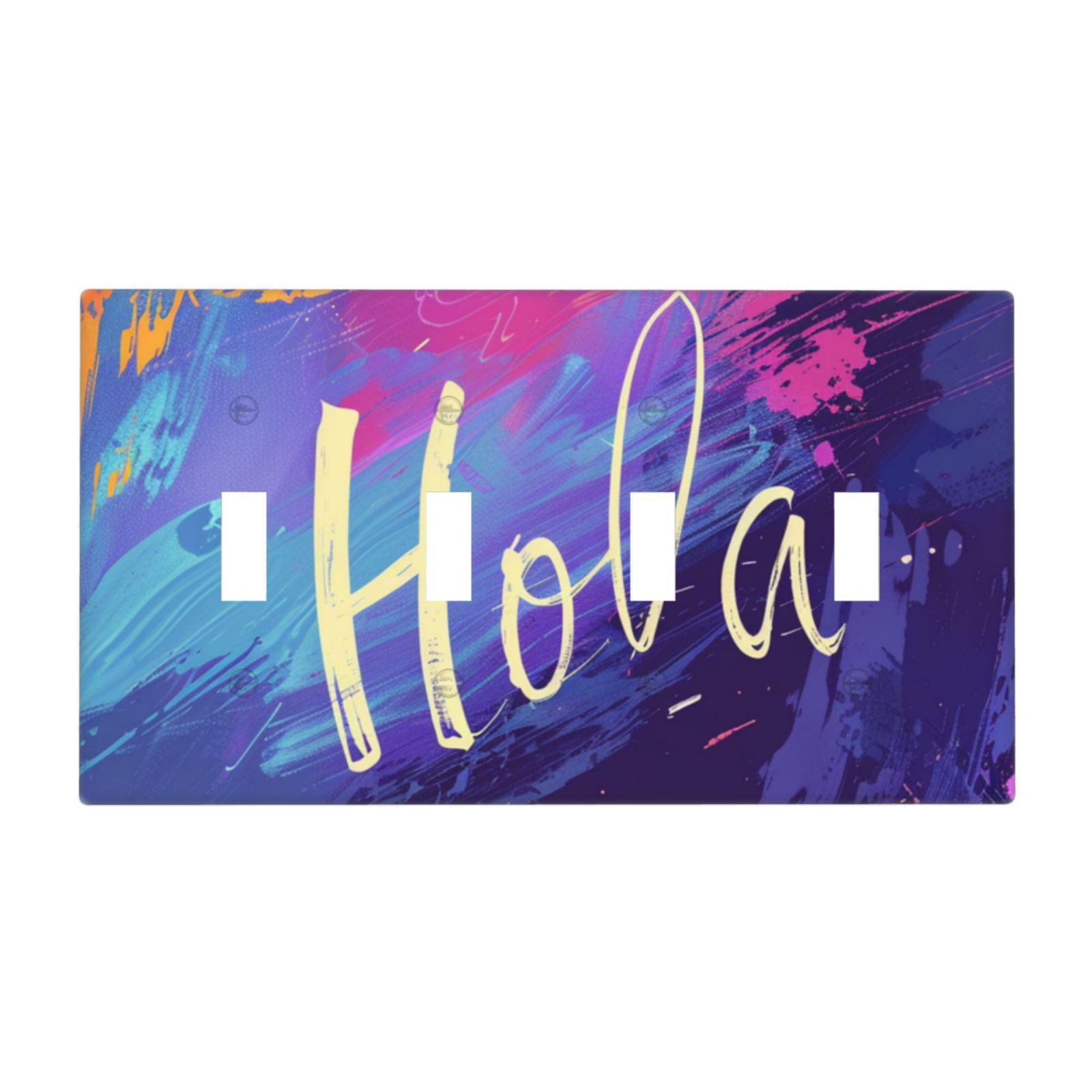 Watercolor Hand Painted Hola Switch Cover Decorative Wall Plate / 4 ...