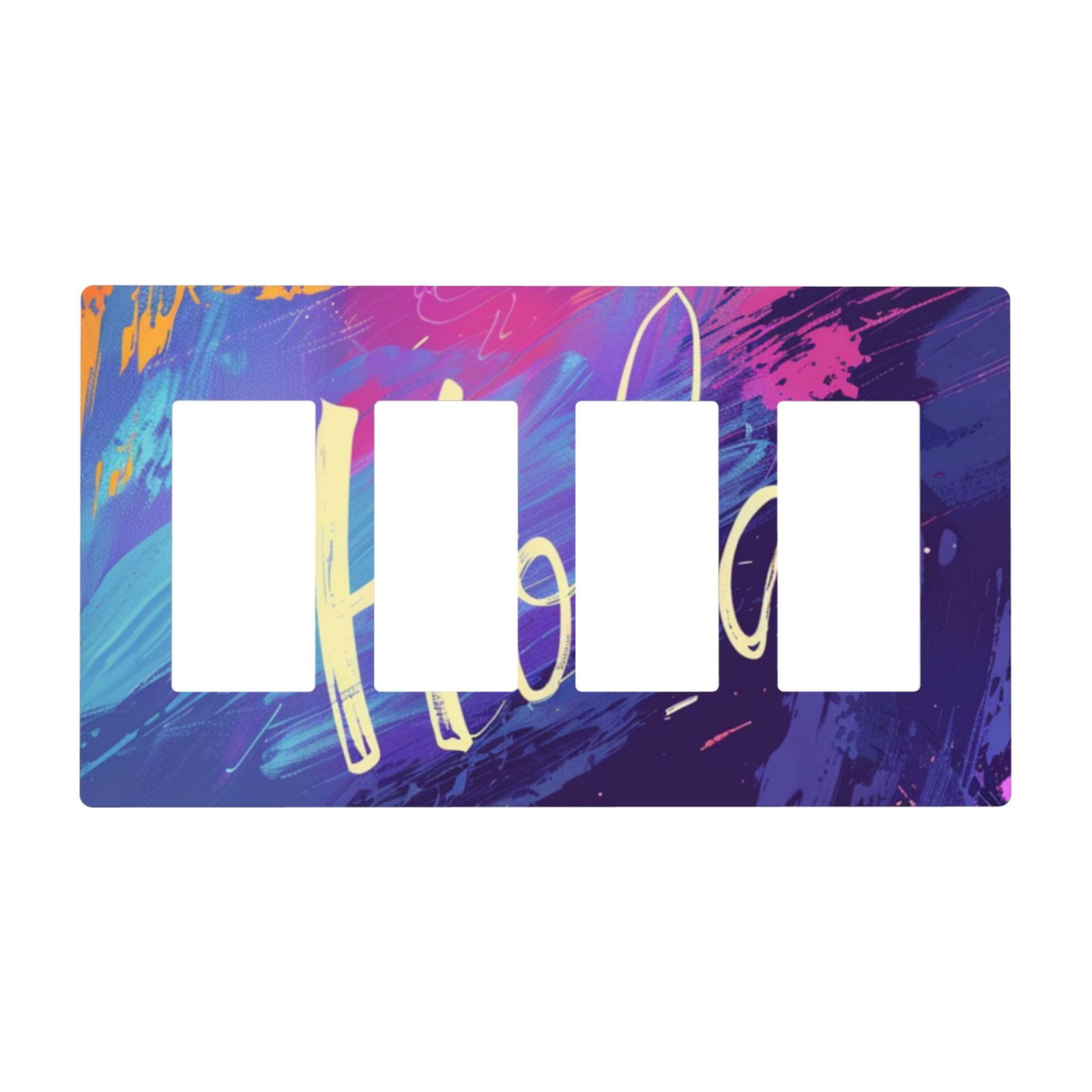 Watercolor Hand Painted Hola Switch Cover Decorative Wall Plate / 4 ...