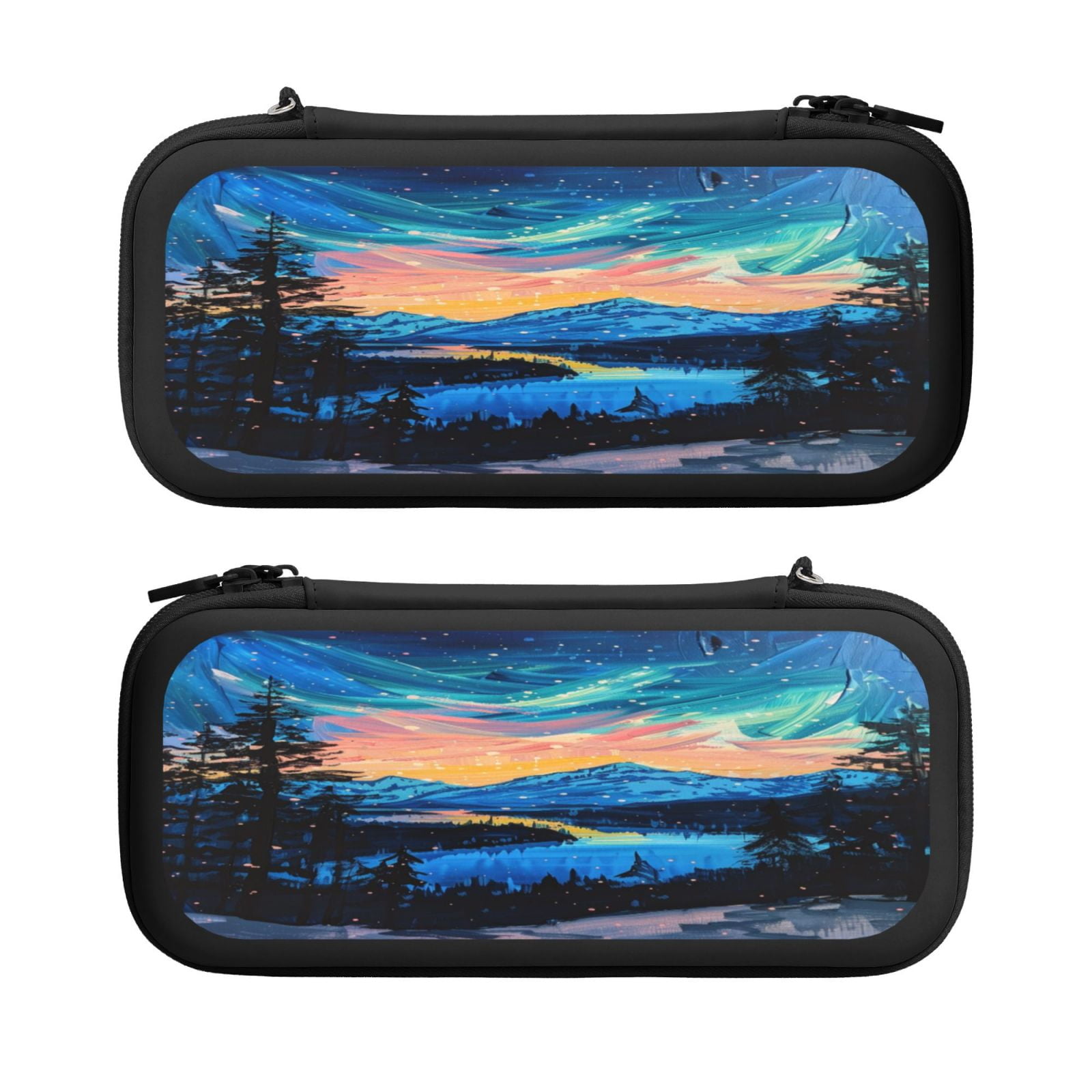 Watercolor Hand Painted Sky, Carrying Case For Nintendo Switch & OLED ...