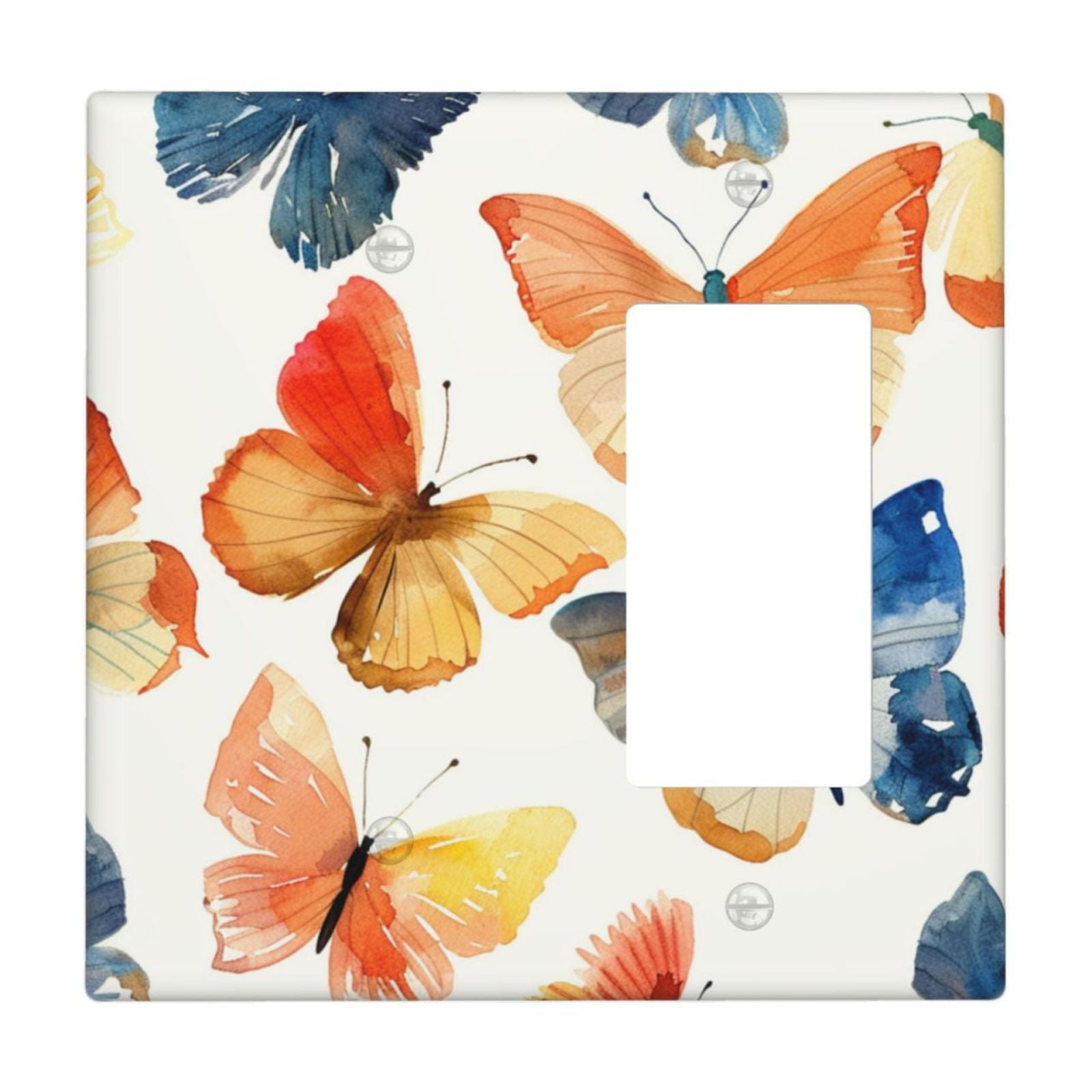 Watercolor Hand Painted Switch Cover Decorative Wall Plate / 2-Gang 1 ...