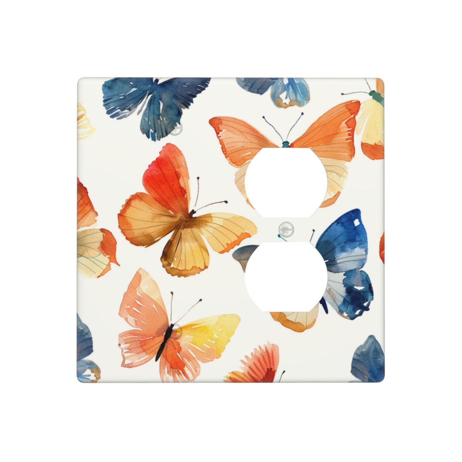 Watercolor Hand Painted Switch Cover Decorative Wall Plate / 2-Gang 1 ...