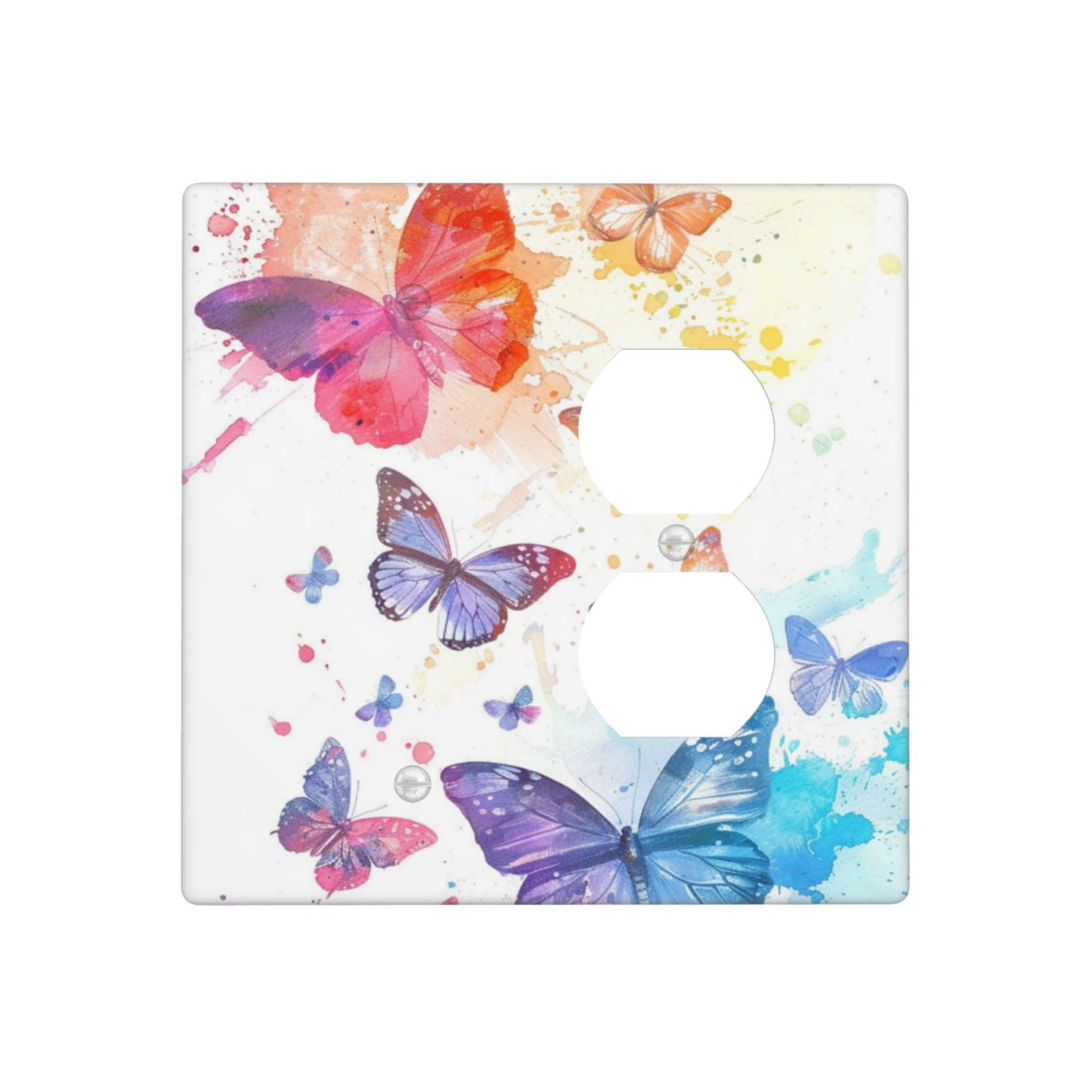 Watercolor Hand Painted Switch Cover Decorative Wall Plate / 2-Gang 1 ...
