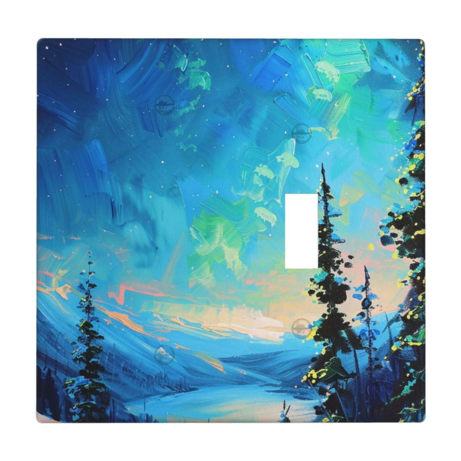 Watercolor Hand Painted Switch Cover Decorative Wall Plate / 2-Gang 1 ...