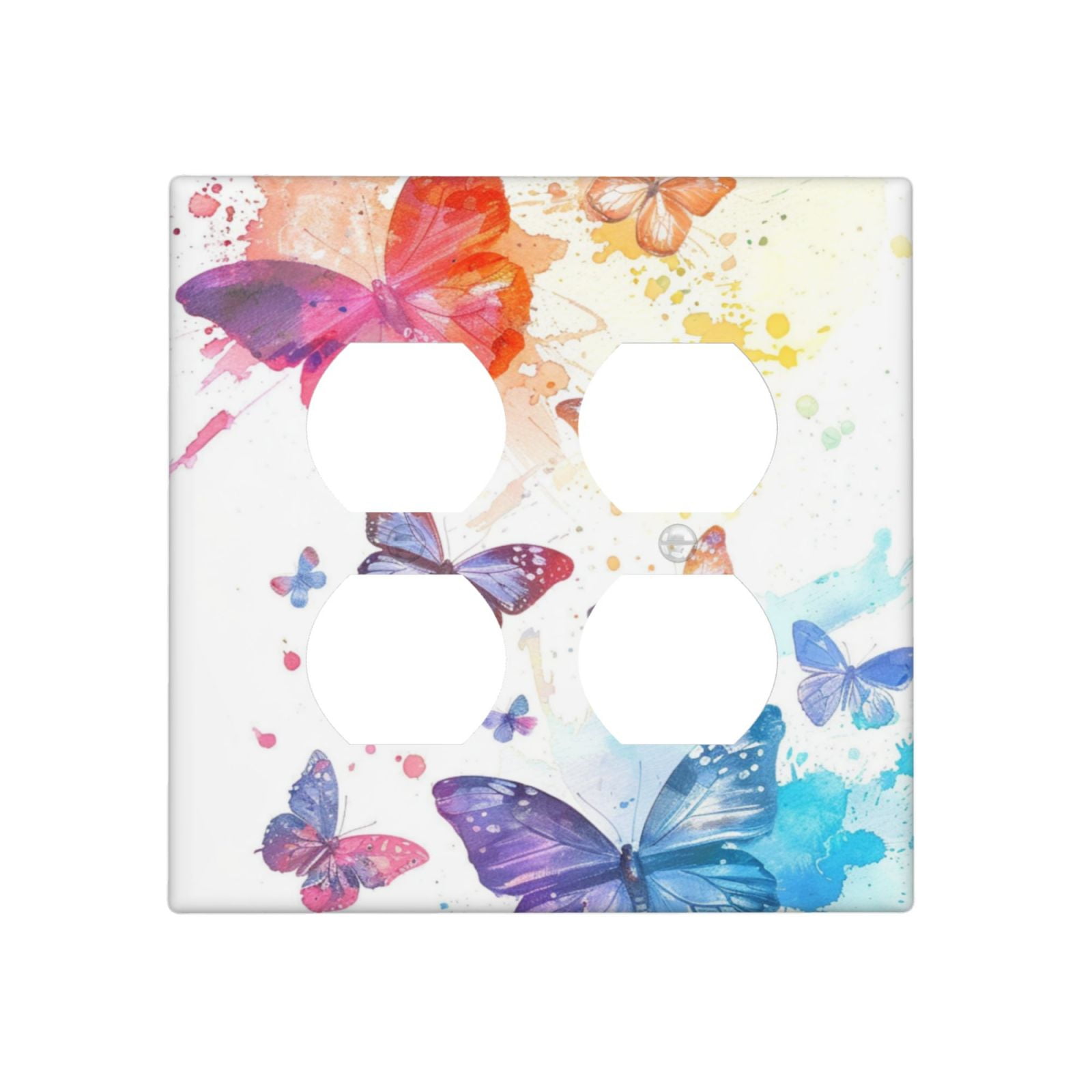 Watercolor Hand Painted Switch Cover Decorative Wall Plate / 2-Gang 2 ...