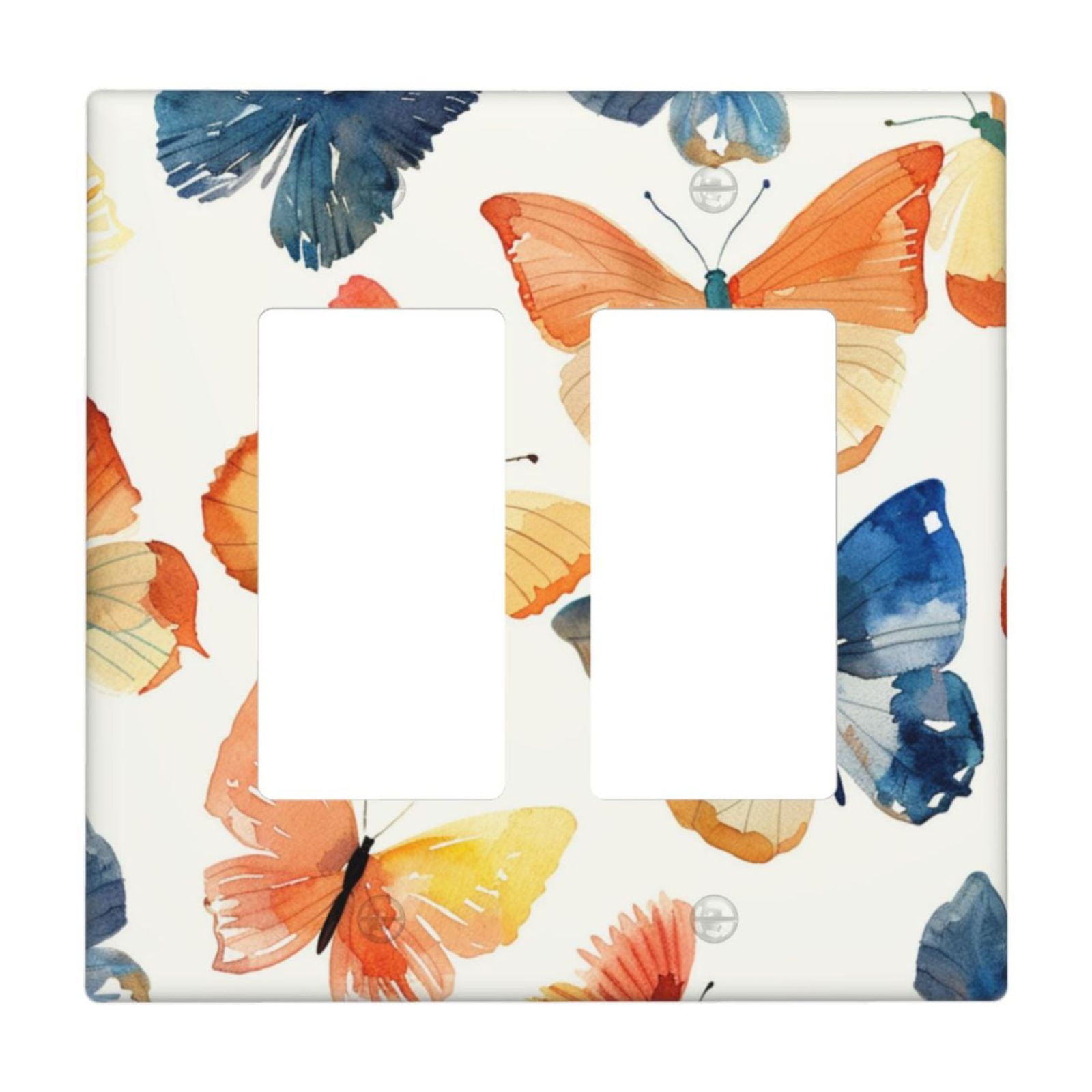 Watercolor Hand Painted Switch Cover Decorative Wall Plate / 2-Gang ...