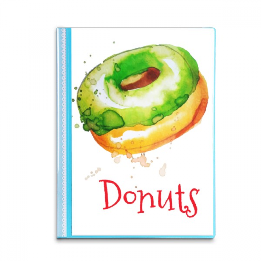 Watercolor Hand-painted Green Dessert Book Sheet Protectors Portfolio ...