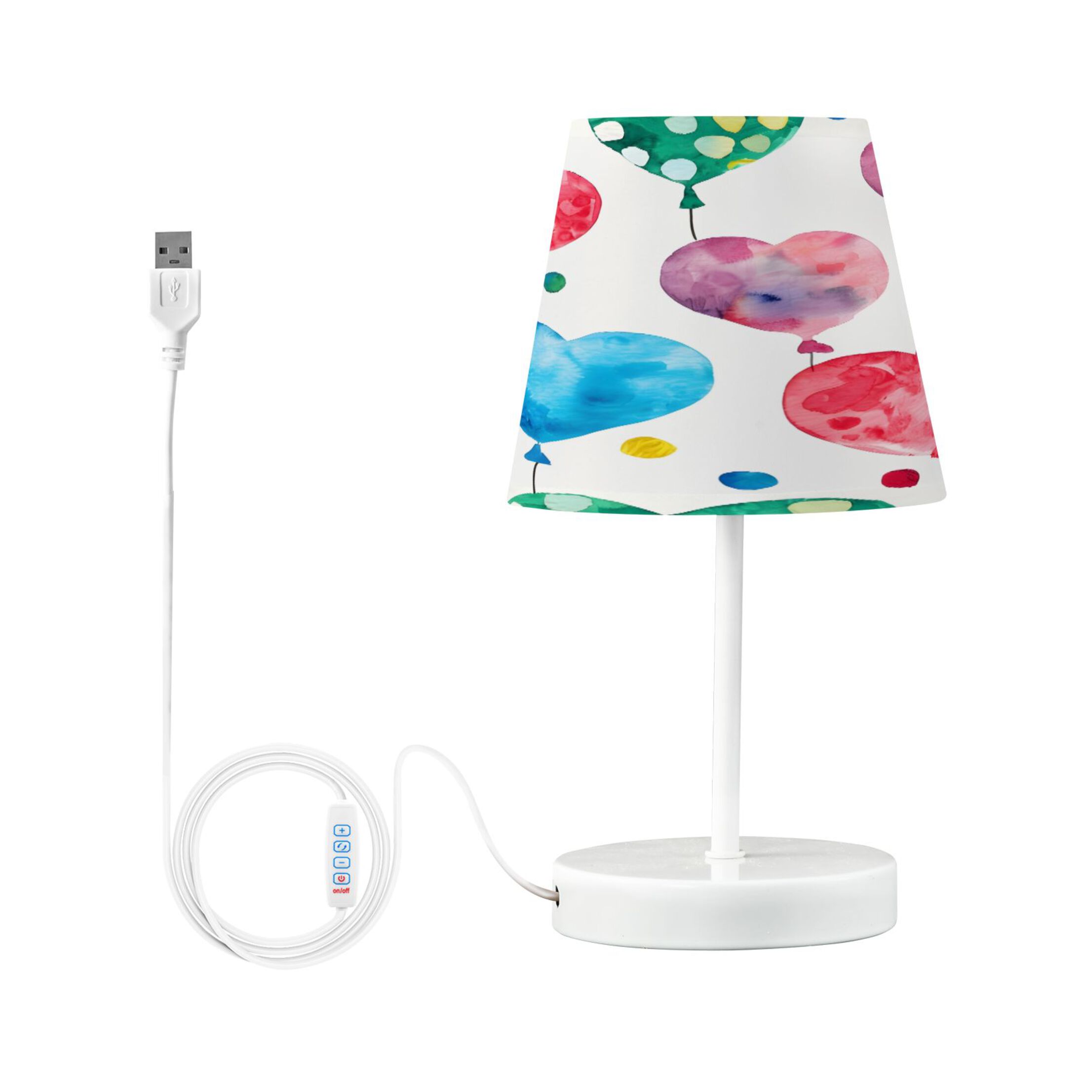 Watercolor Heart Shaped Balloon Desk Lamp LED Table Nightstand Lamps ...