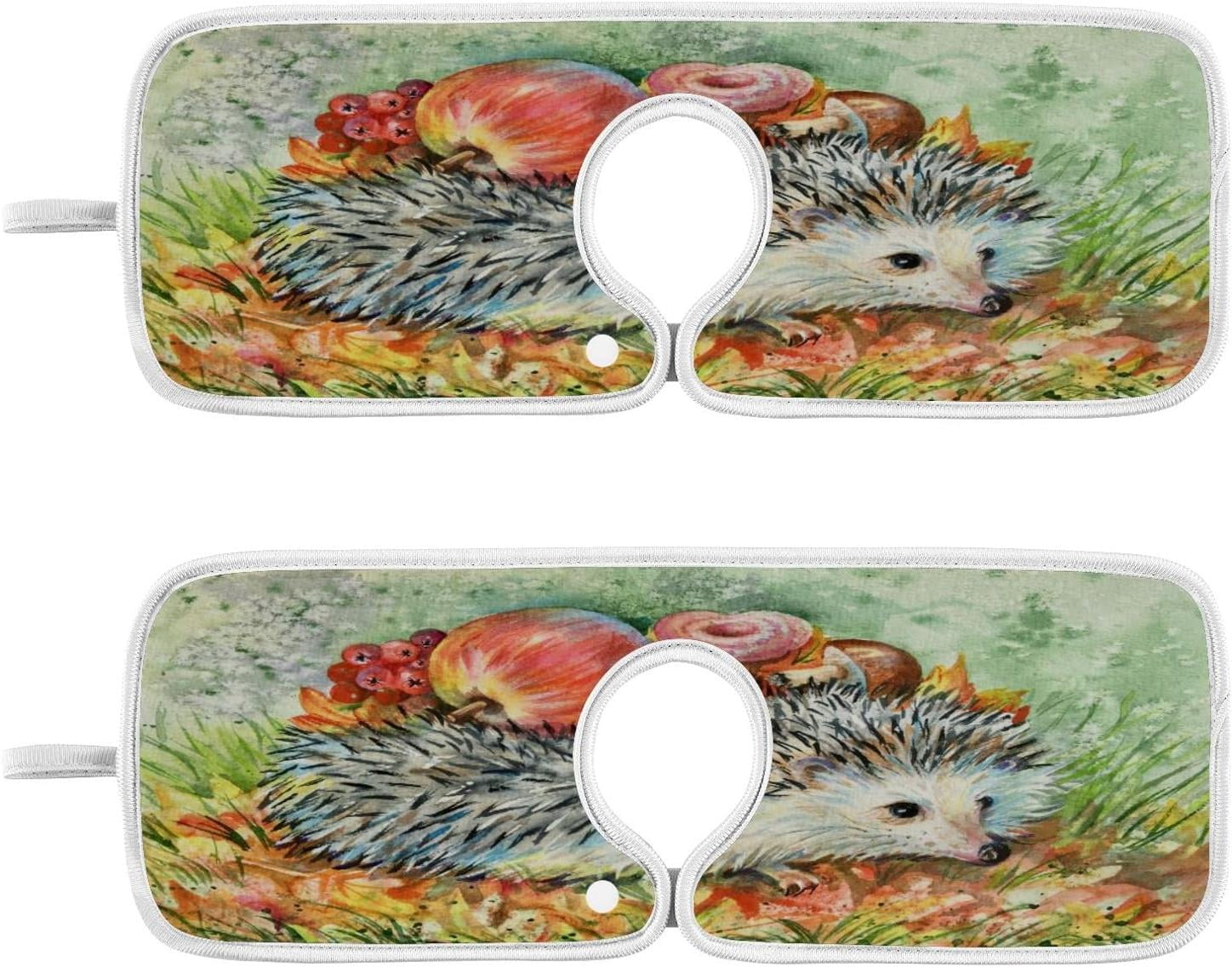 Watercolor Hedgehog Sink Splash Guard for Faucet 2 Packs Faucet ...