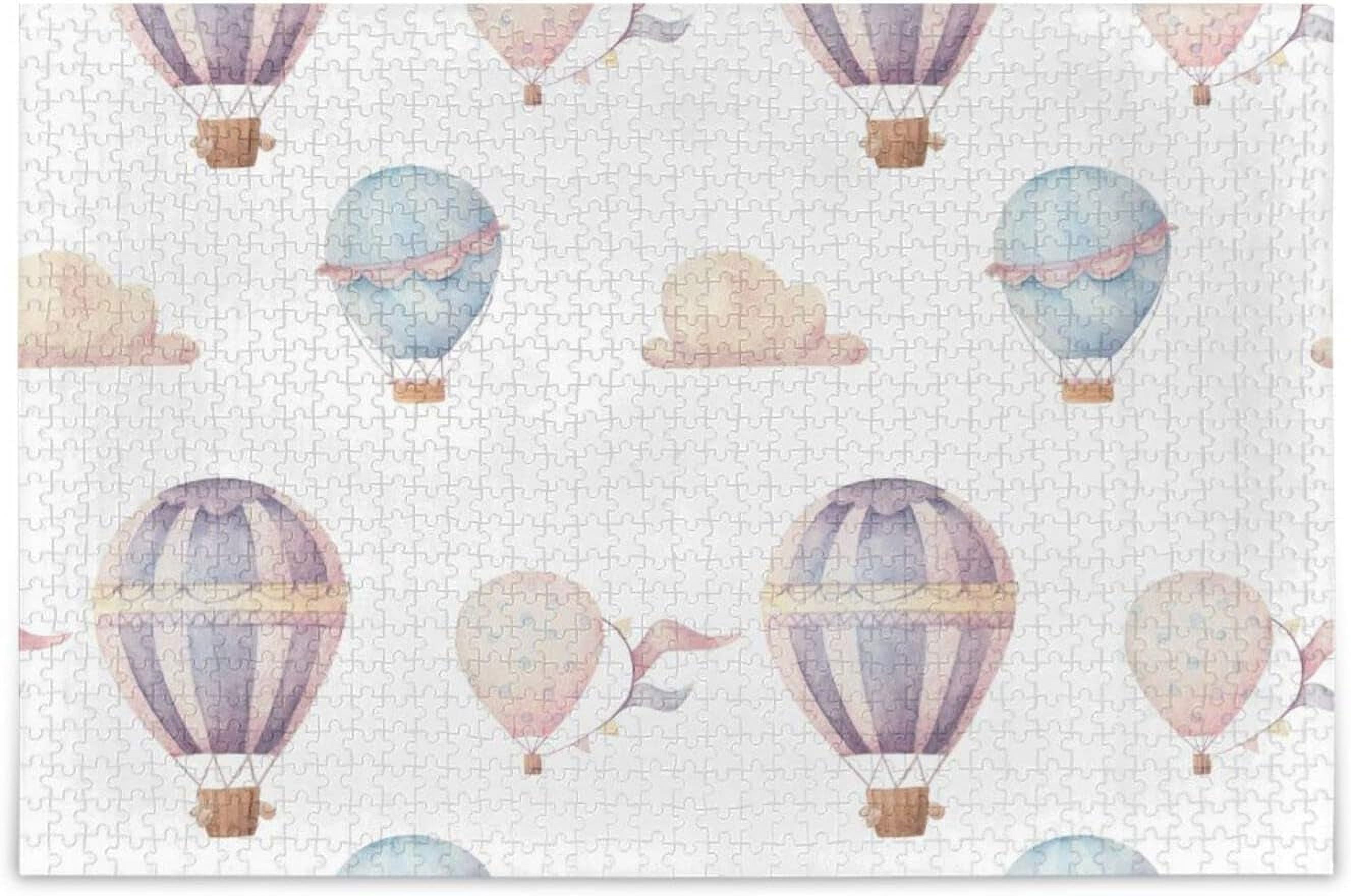 Watercolor Hot Air Balloon Jigsaw Puzzles for Adults 500 Piece, Puzzles ...