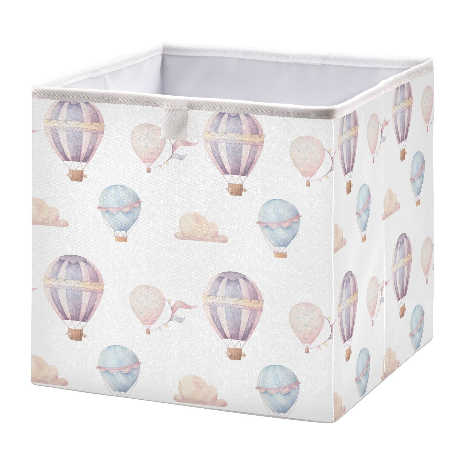 Watercolor Hot Air Balloon Storage Box, Fabric Cube Storage Box ...