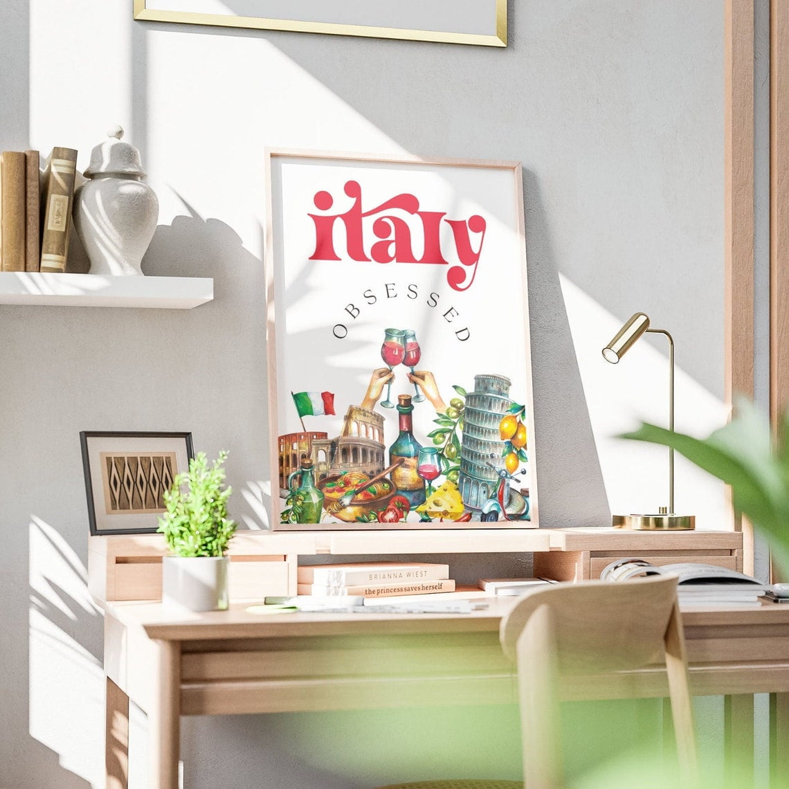 Watercolor Italy Print / Cute Italy Poster / Aesthetic Italian Food ...