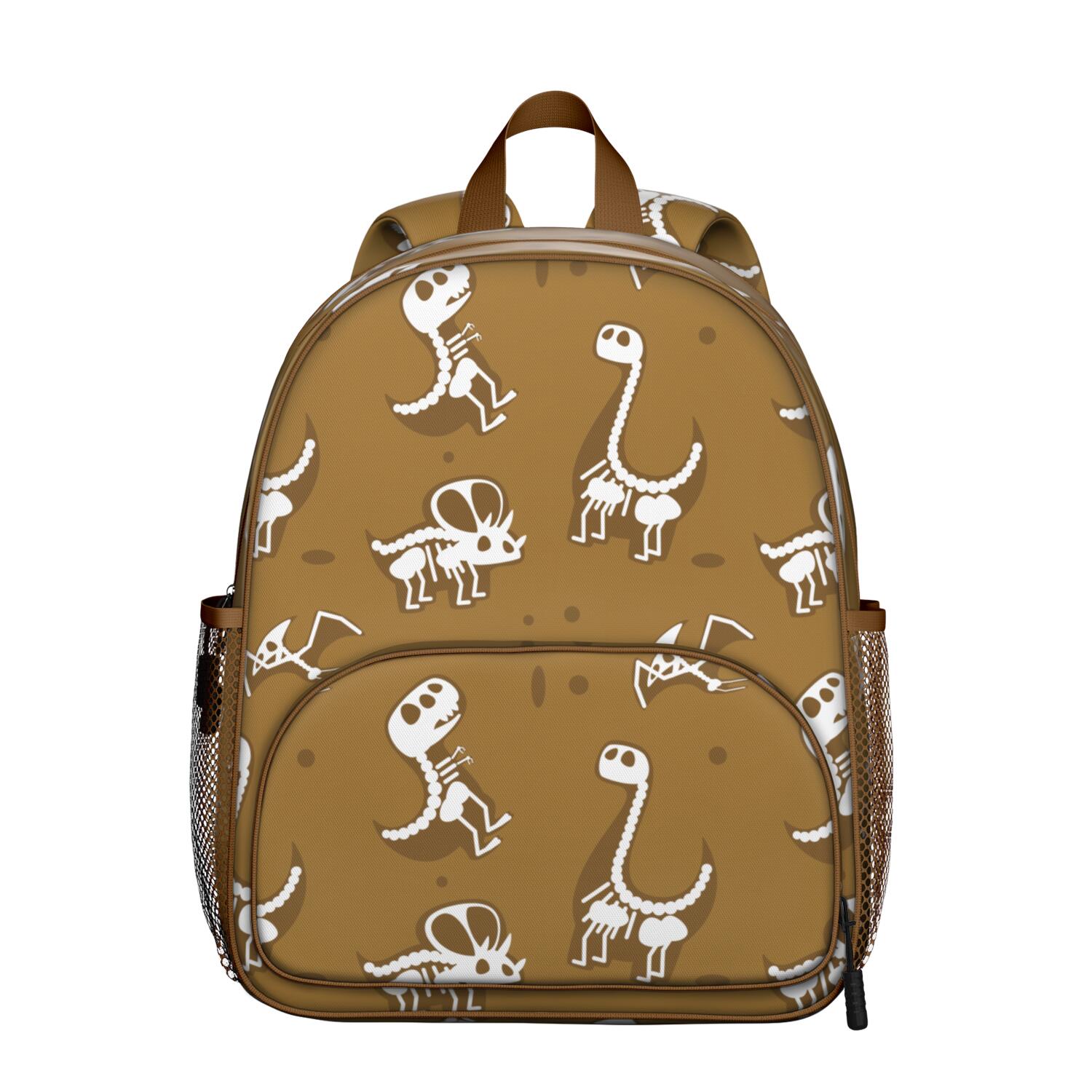 Watercolor Jungle Dino Student Backpack – Roaring Cartoon Dinosaur ...