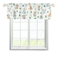 Bedtime Originals Mighty Jungle Gray Elephant/Giraffe Window Valance ...