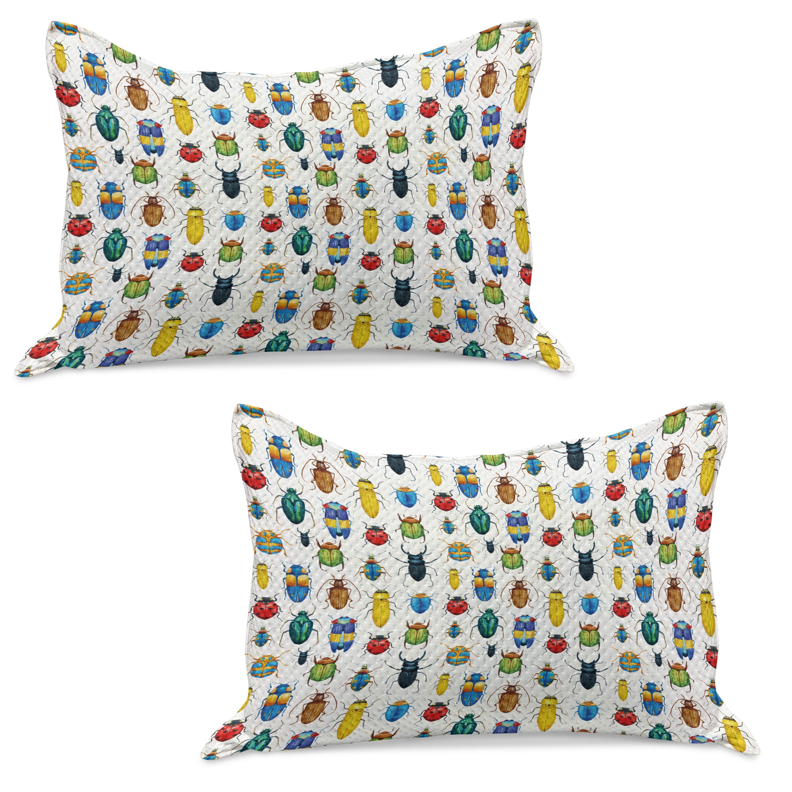 Watercolor Knitted Quilt Pillowcover Set of 2, Colorful Brush Strokes ...