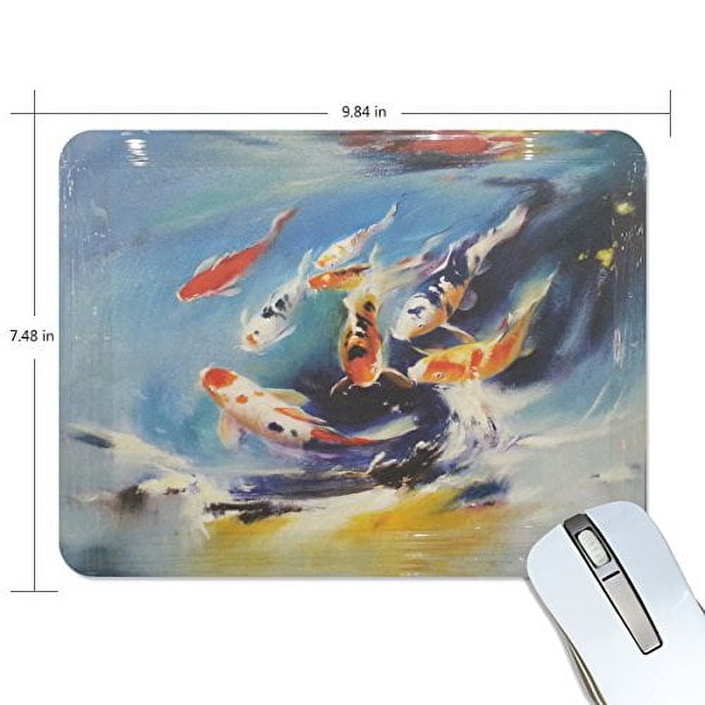 Watercolor Koi Fish Mouse pads Gaming Mouse Pad 9.84x7.87 inches ...