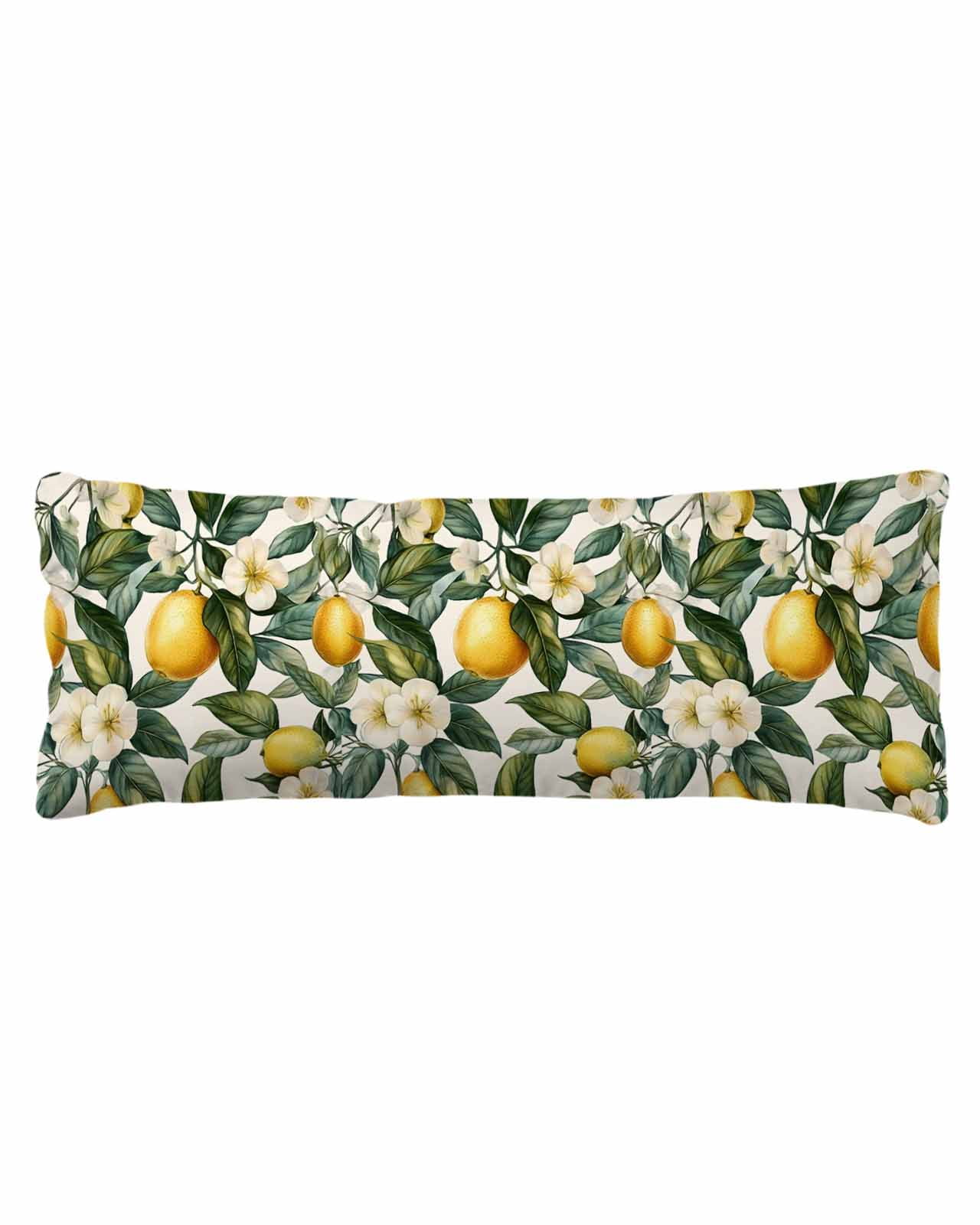 Watercolor Lemon Body Pillow Cover 20 x 60 Inch Decorative Pillow Cover ...
