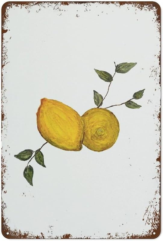 Watercolor Lemon Fruit Poster Lemon Wall Art Kitchen Art Decor Citrus ...