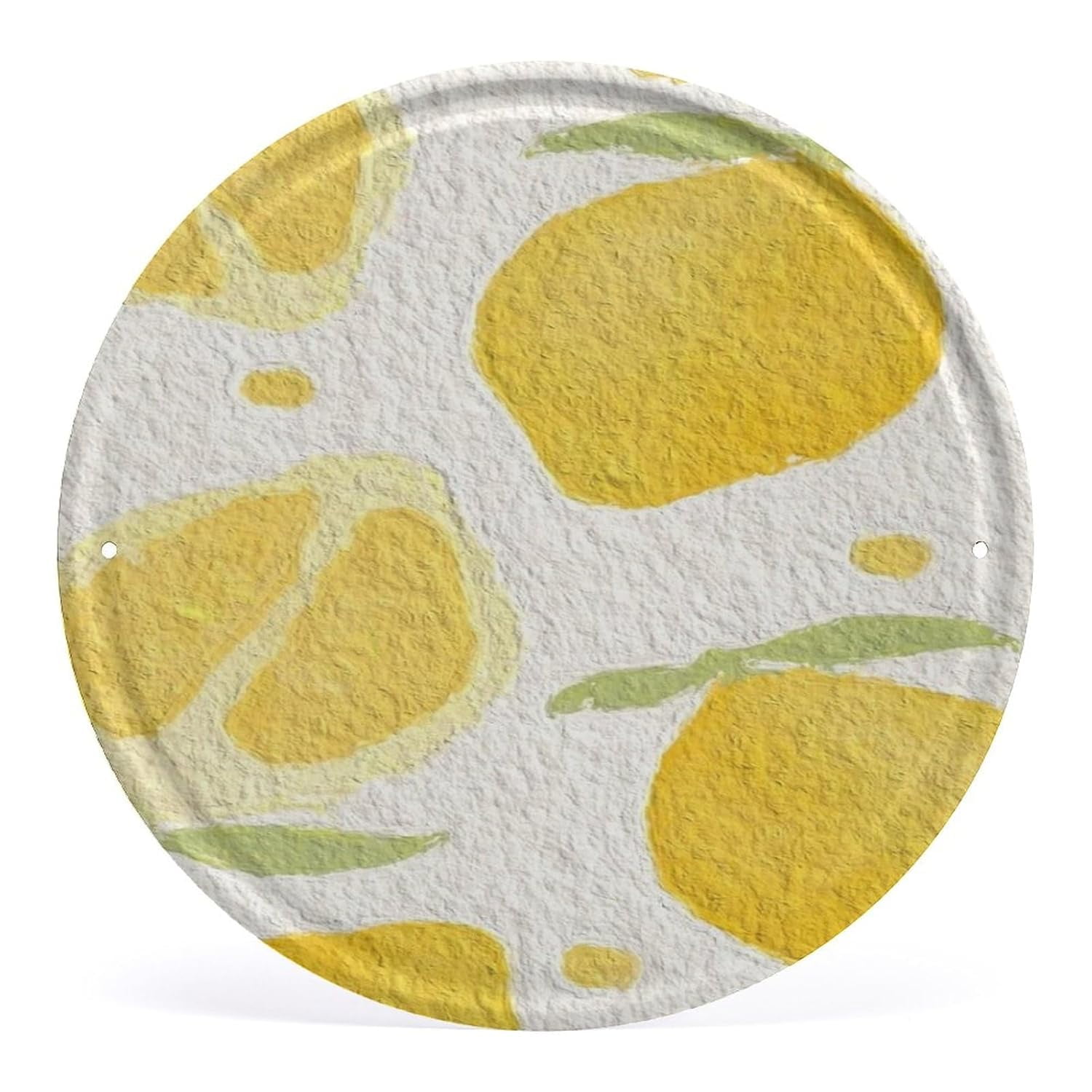 Watercolor Lemon Rustic Vintage Round Metal Tin Sign Retro Kitchen ...